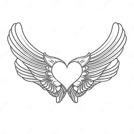 Heart Angel Design Elements Stock Vector - Illustration of mobile ...