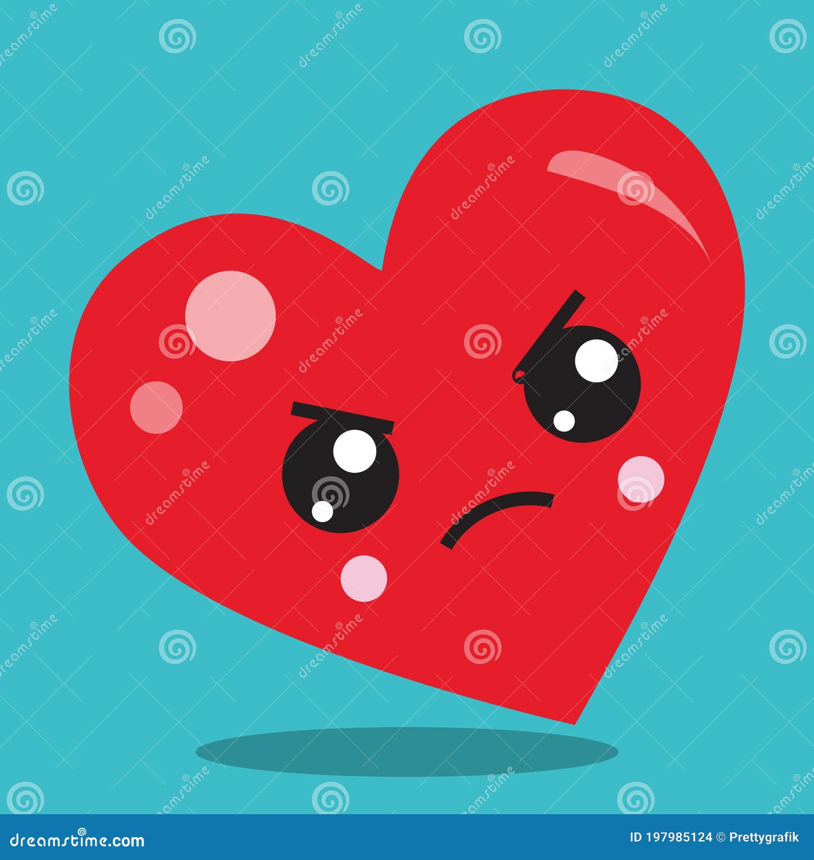 HEART HEART ANGRY 05 stock vector. Illustration of graphic - 197985124