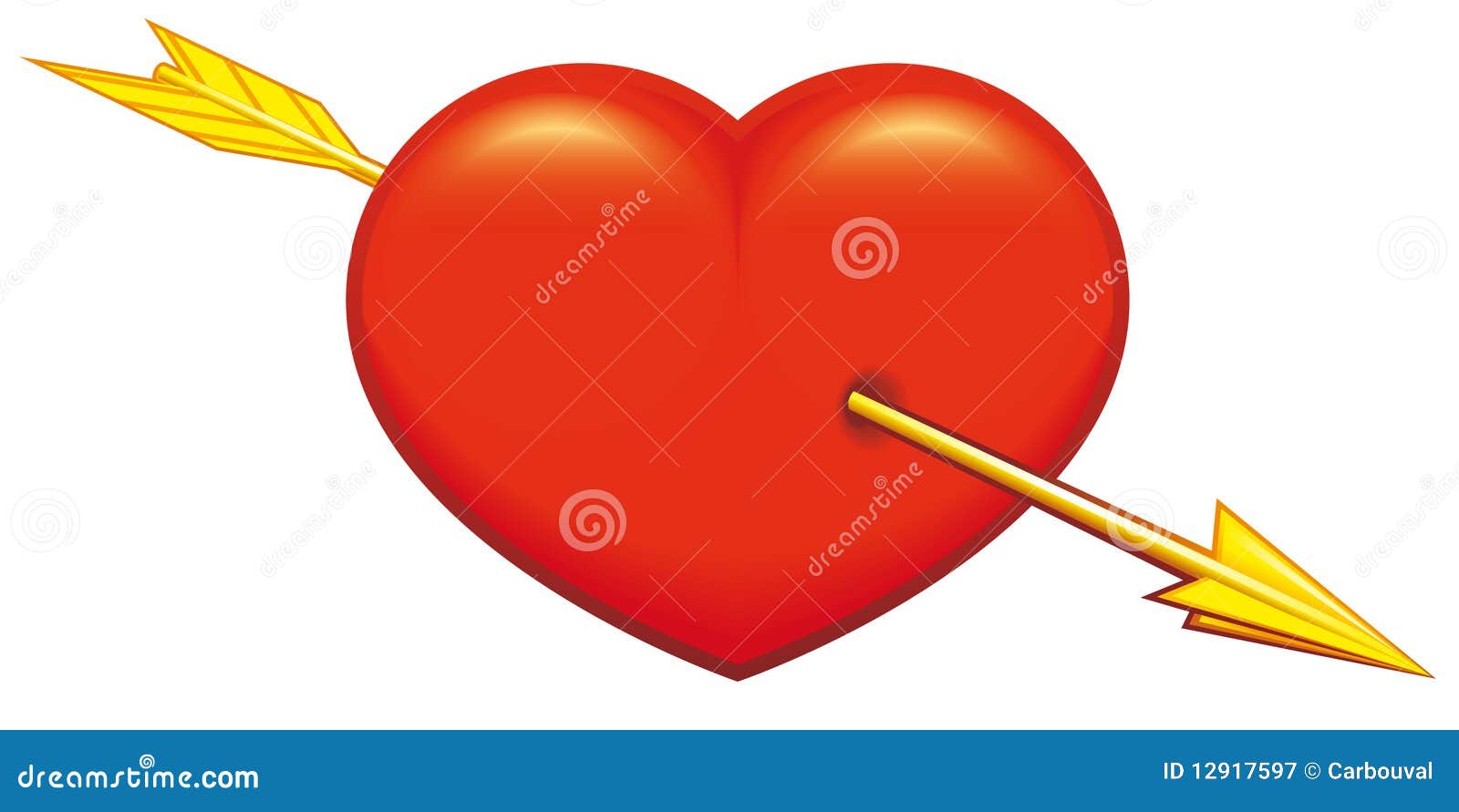 Heart with arrow stock illustration. Illustration of arrow - 12917597