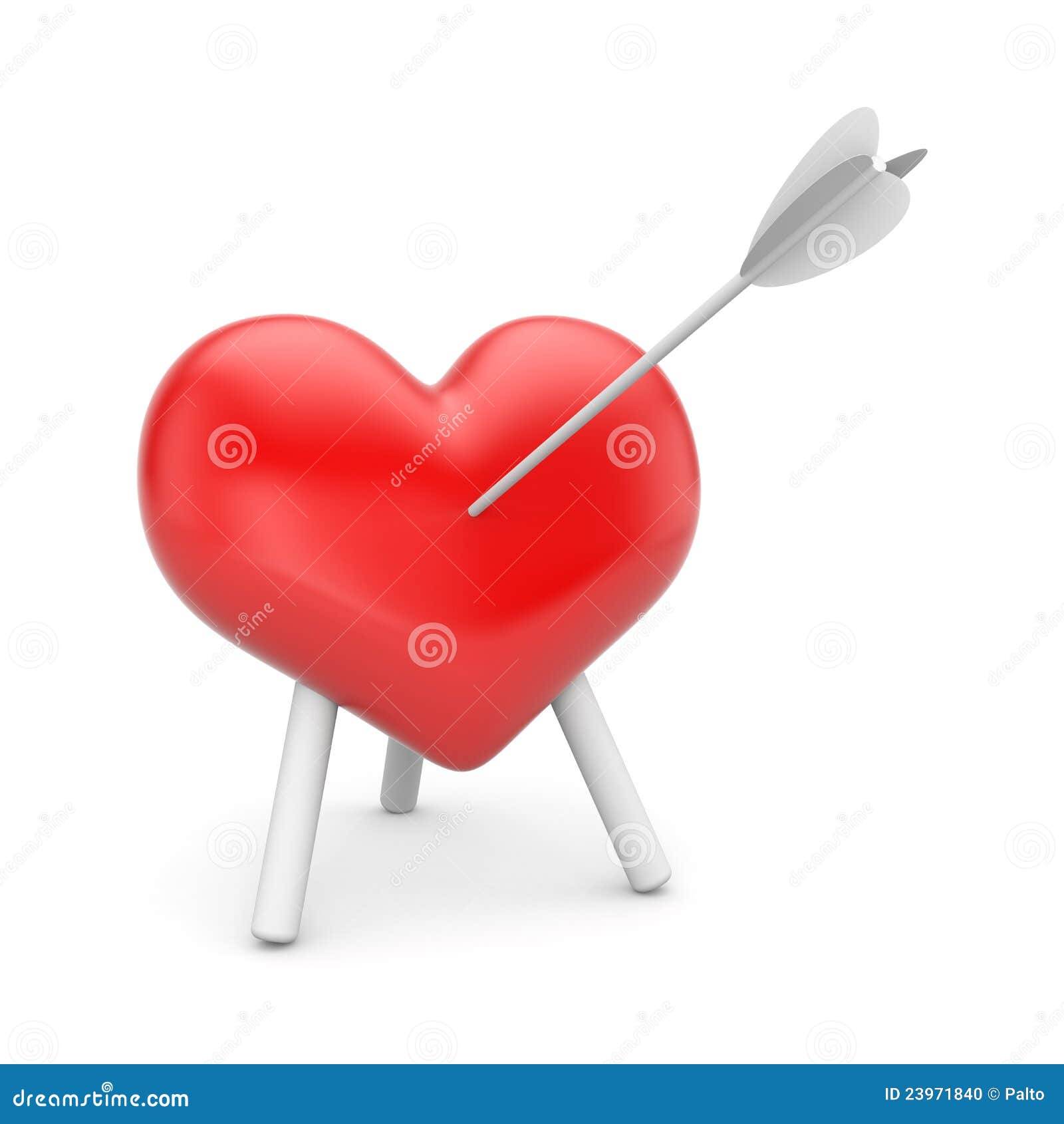 Heart with arrow stock illustration. Illustration of celebrate - 23971840