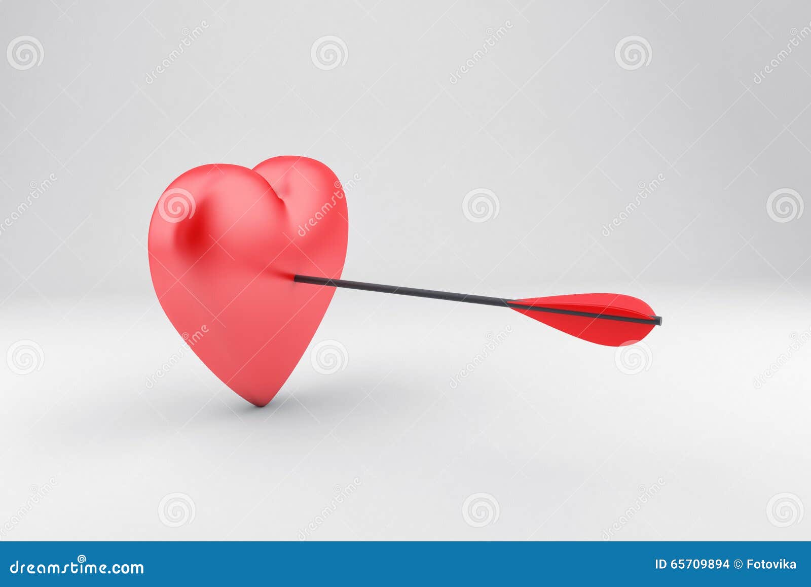 Heart with arrow stock illustration. Illustration of lure - 65709894