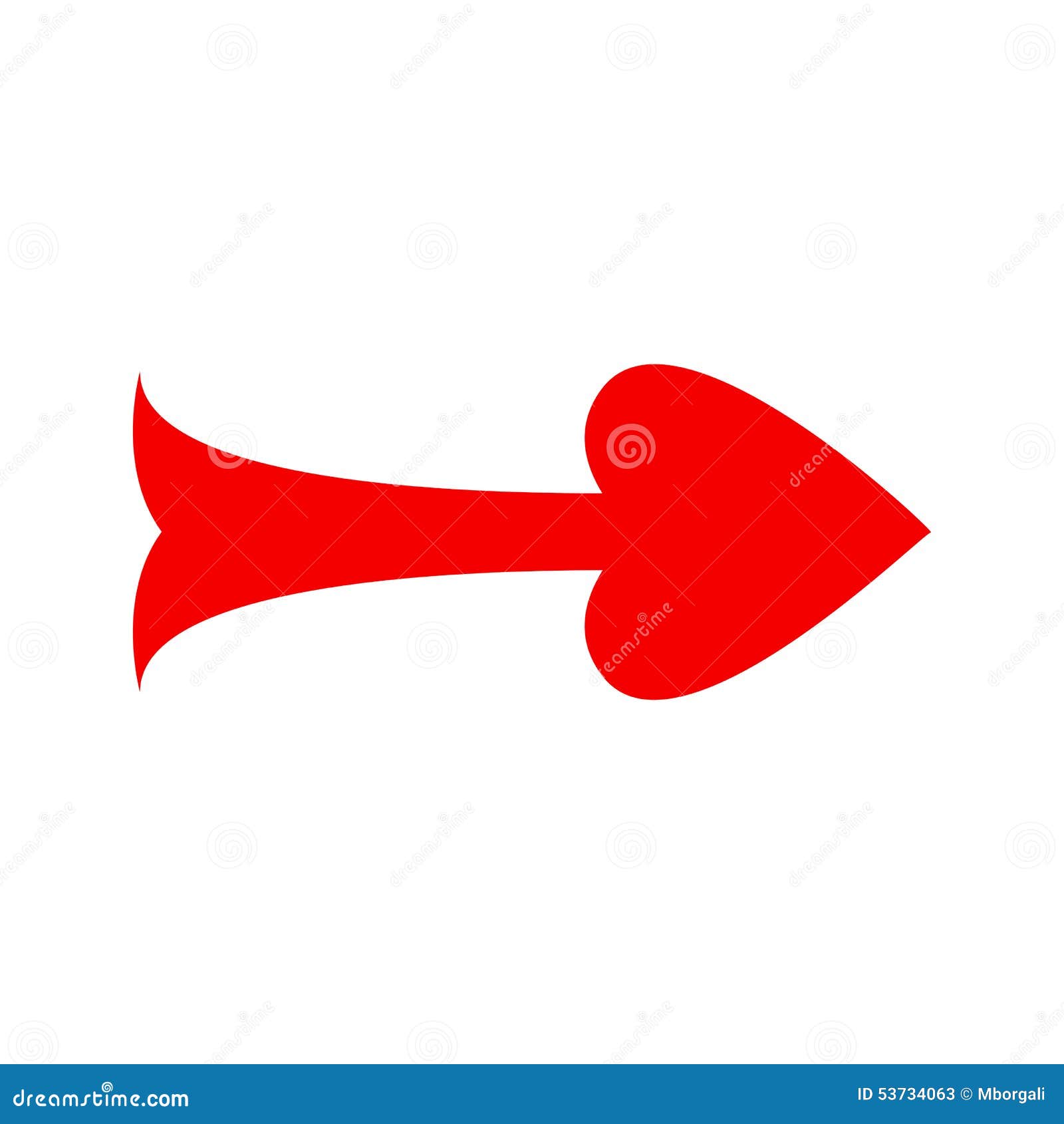 Heart arrow stock vector. Illustration of proposal, point - 53734063