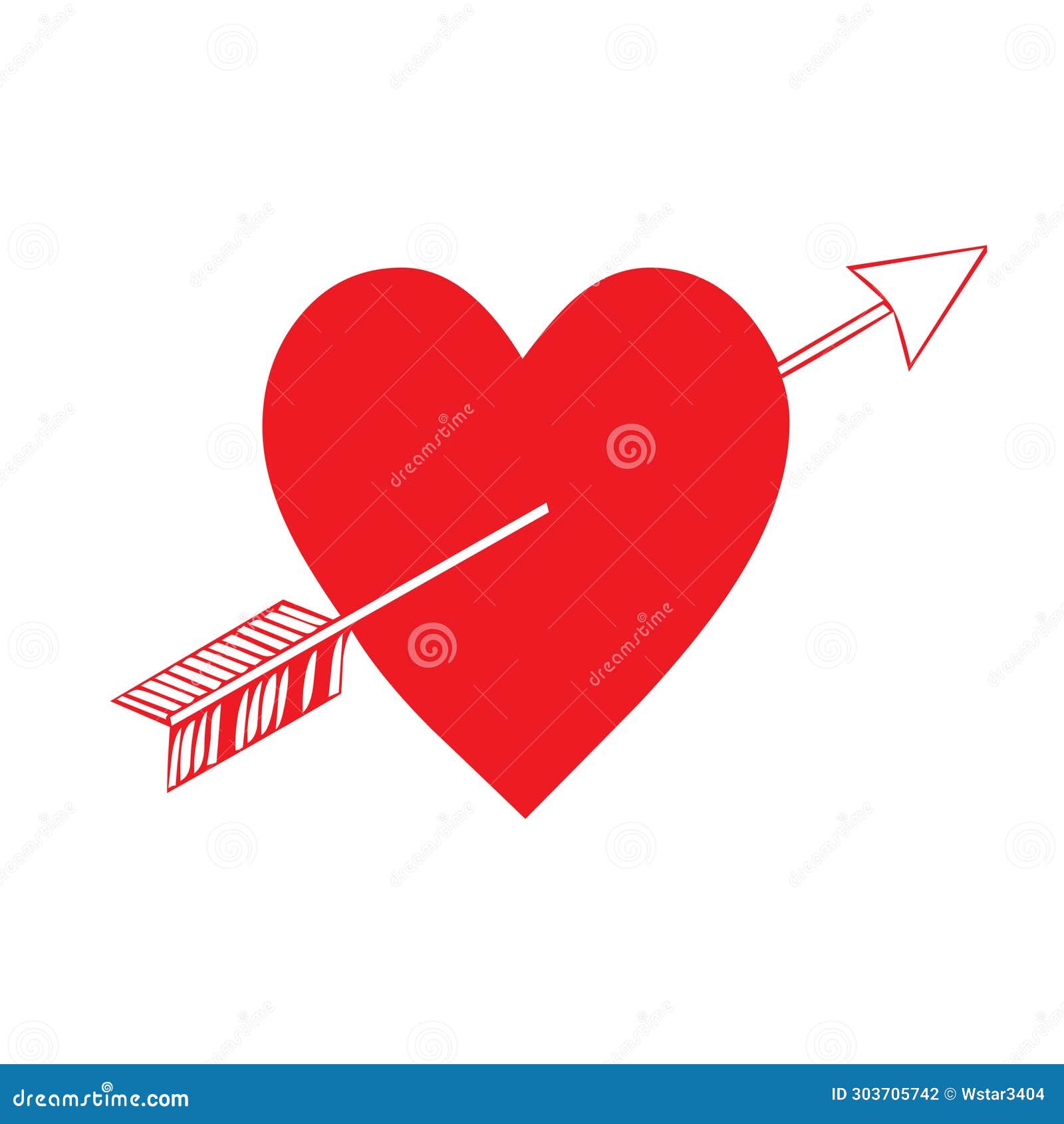 Heart with Arrow Shot through Icon Stock Vector - Illustration of break ...