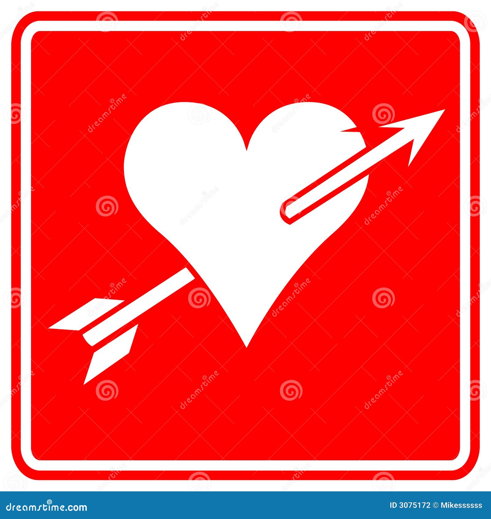 Heart With Arrow Vector Sign | CartoonDealer.com #3075172