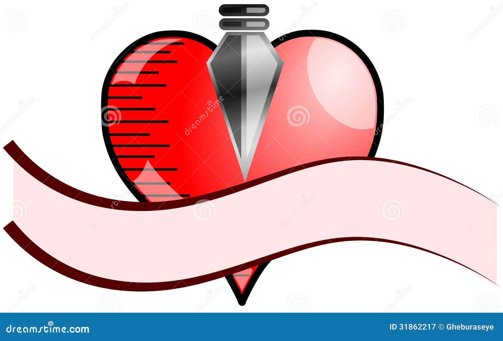 Heart with Arrowhead stock image. Illustration of feelings - 31862217