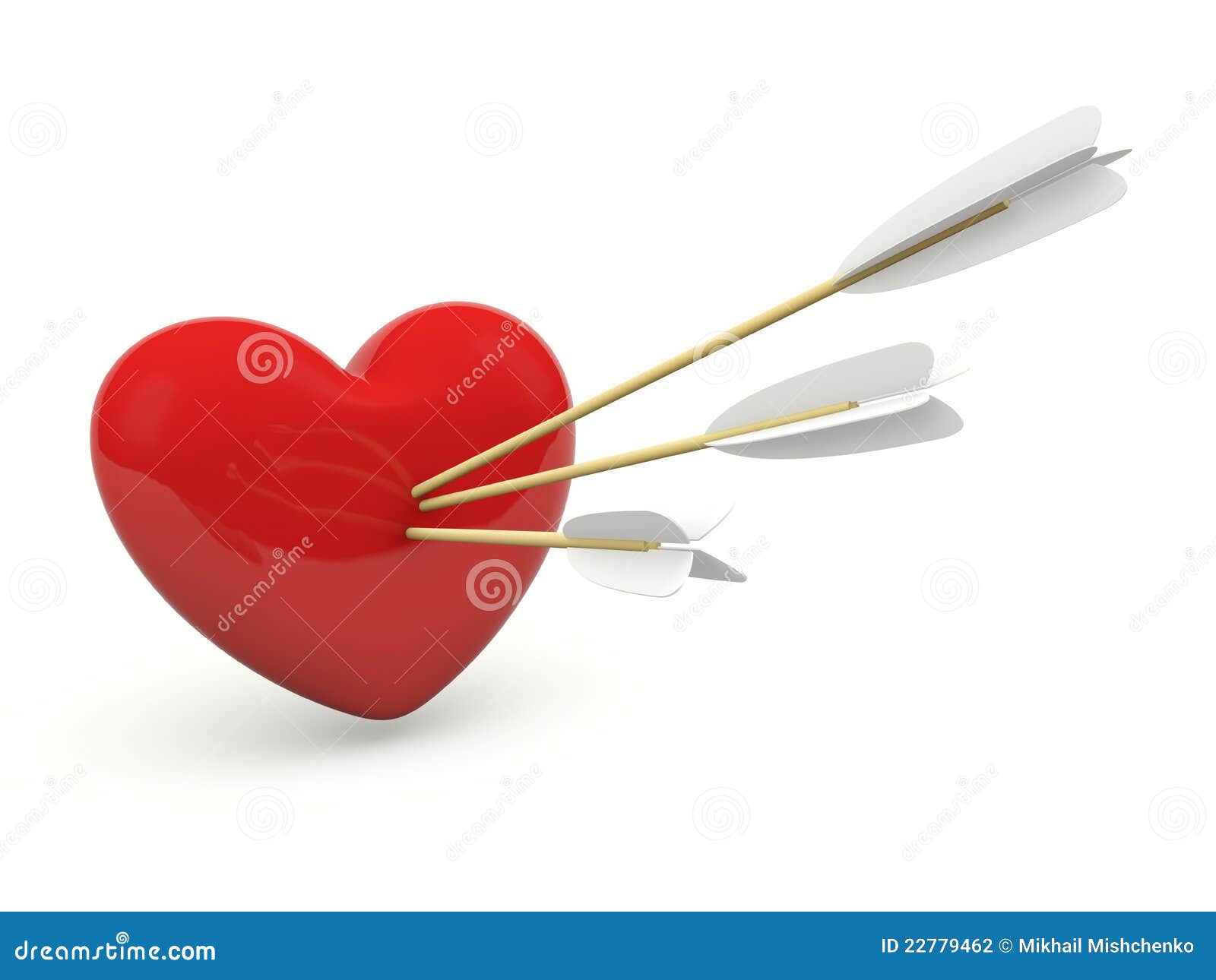 Heart with arrows stock illustration. Illustration of white - 22779462