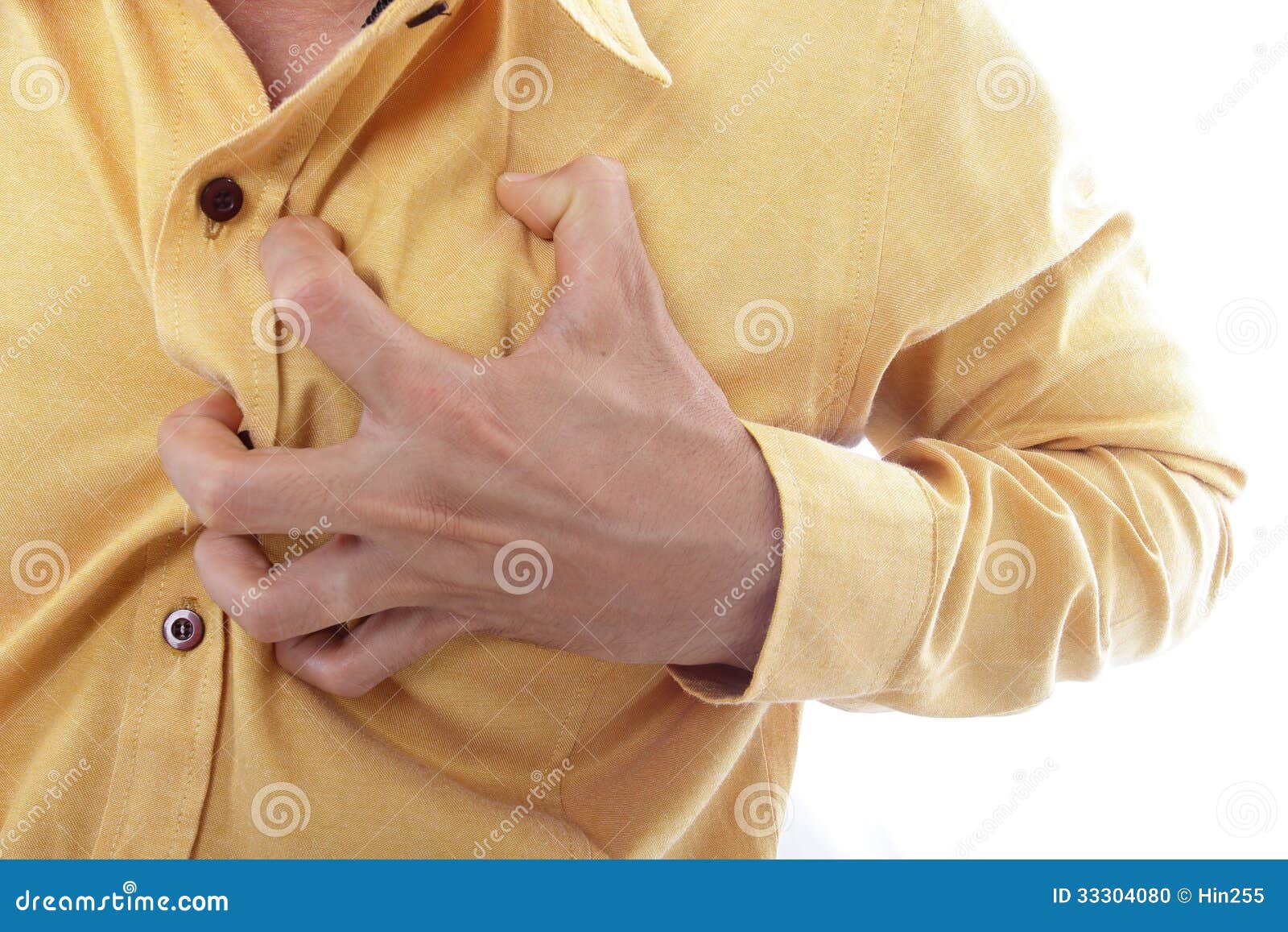 Heart Attack Concept by Use Hand Grabbing a Chest Fotografia Stock ...