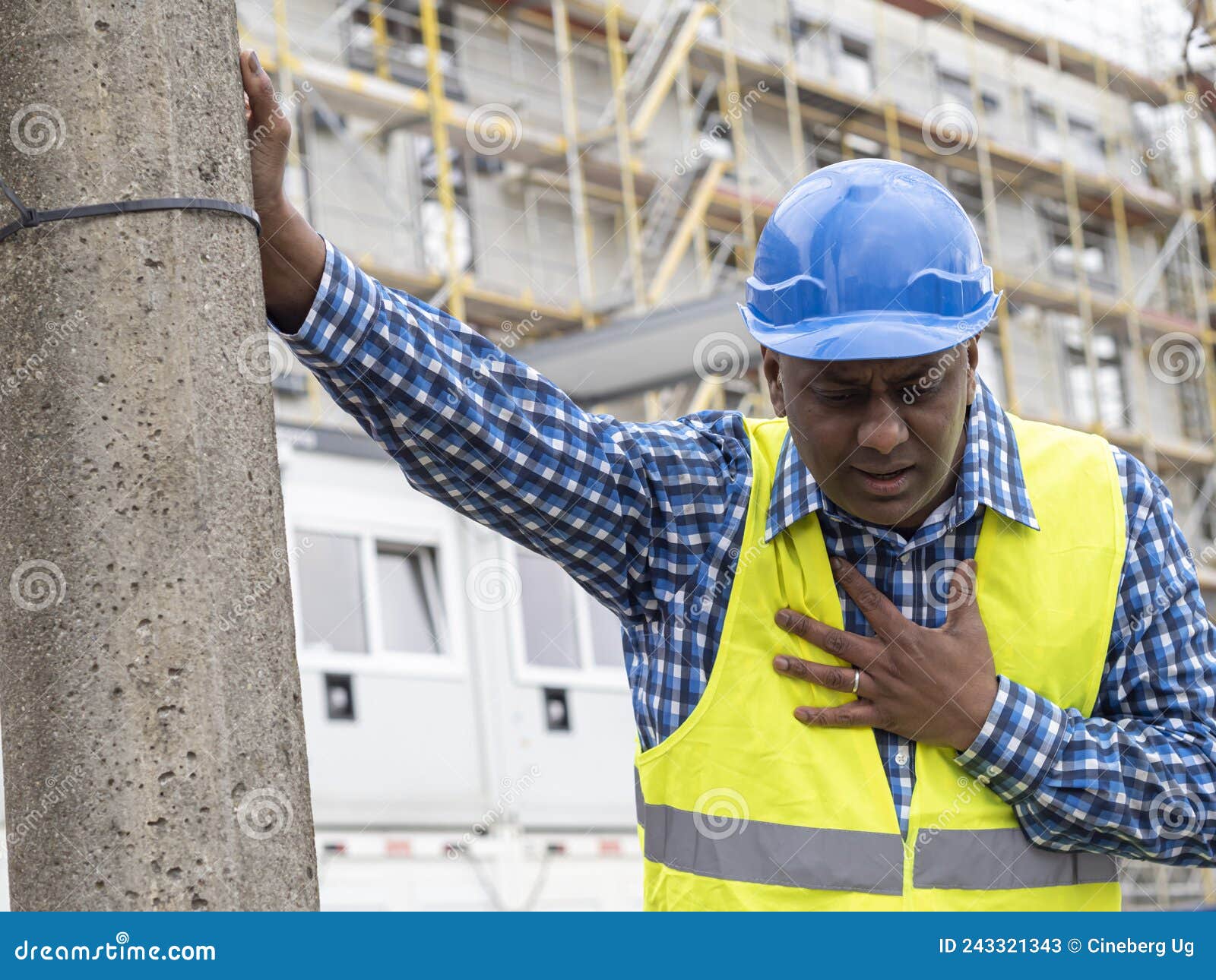 Heart Attack on Construction Site Stock Image - Image of business ...