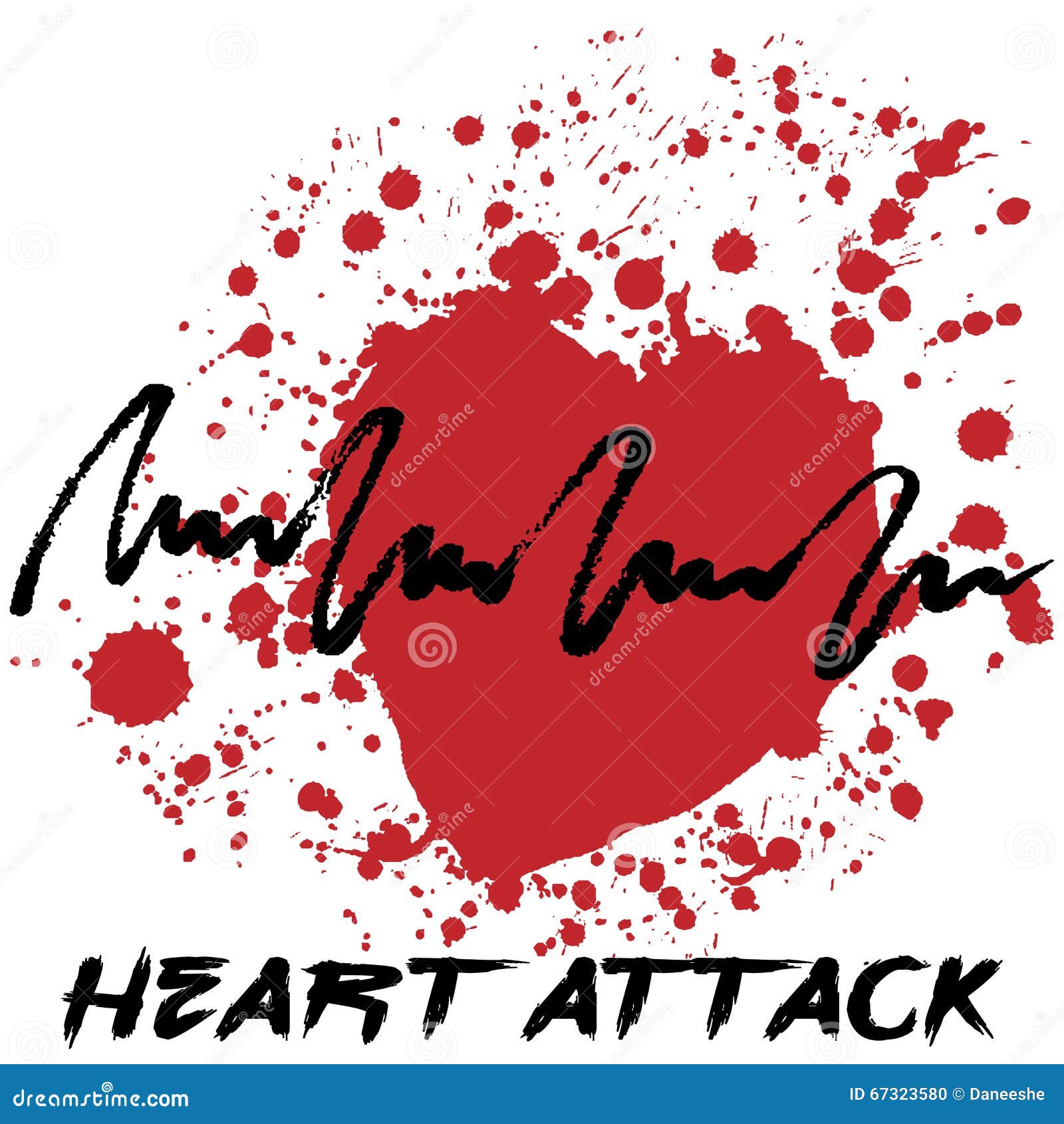 Heart Attack Creative Cardiology Logo Stock Vector - Illustration of ...