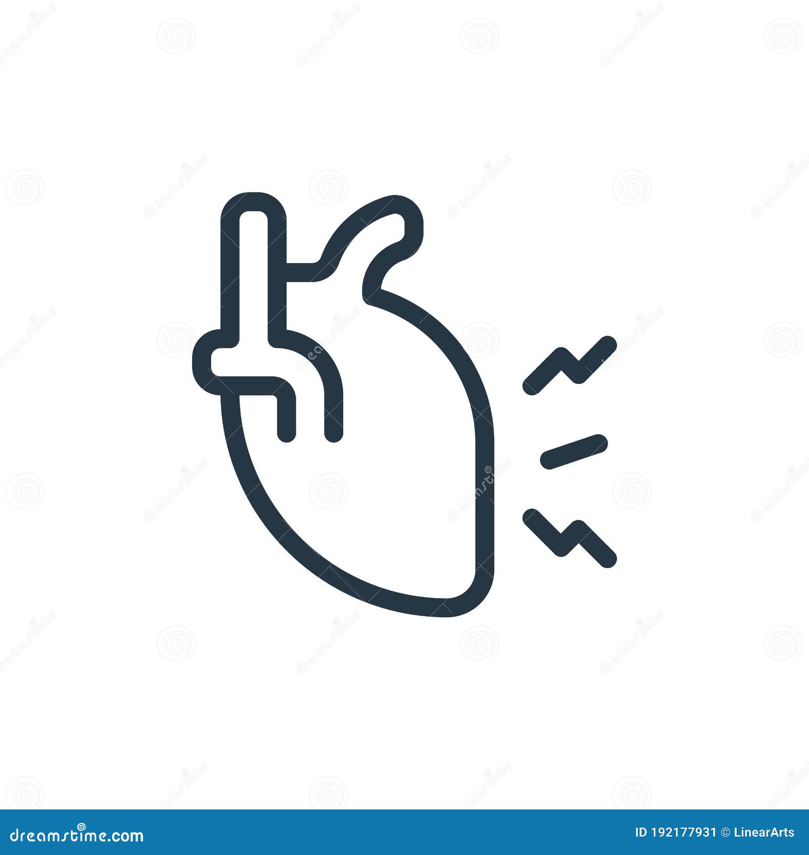 Heart Attack Icon Vector from Old Age Concept. Thin Line Illustration ...