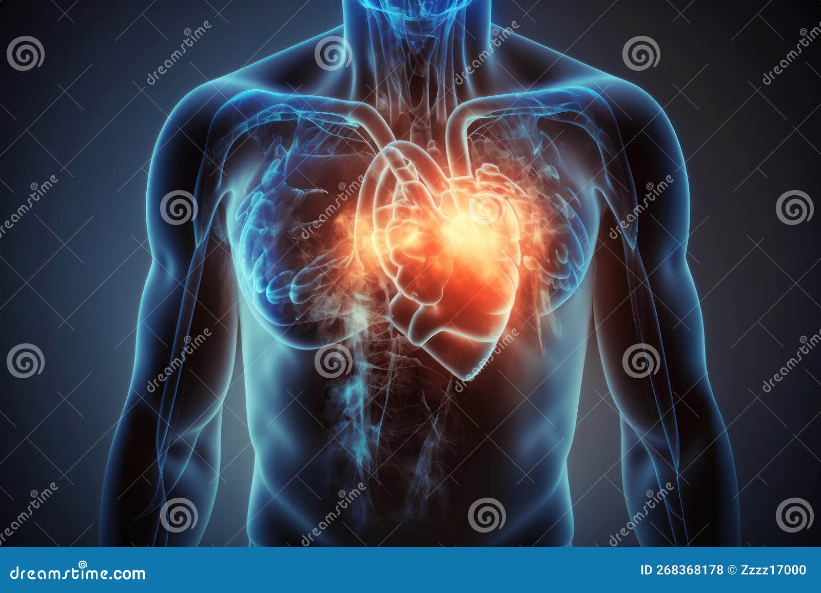 Heart Attack Illustration. Generative AI Stock Illustration ...