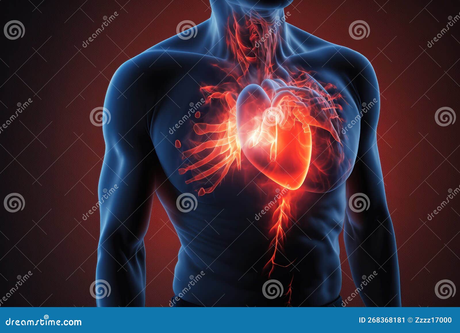 Heart Attack Illustration. Generative AI Stock Illustration ...