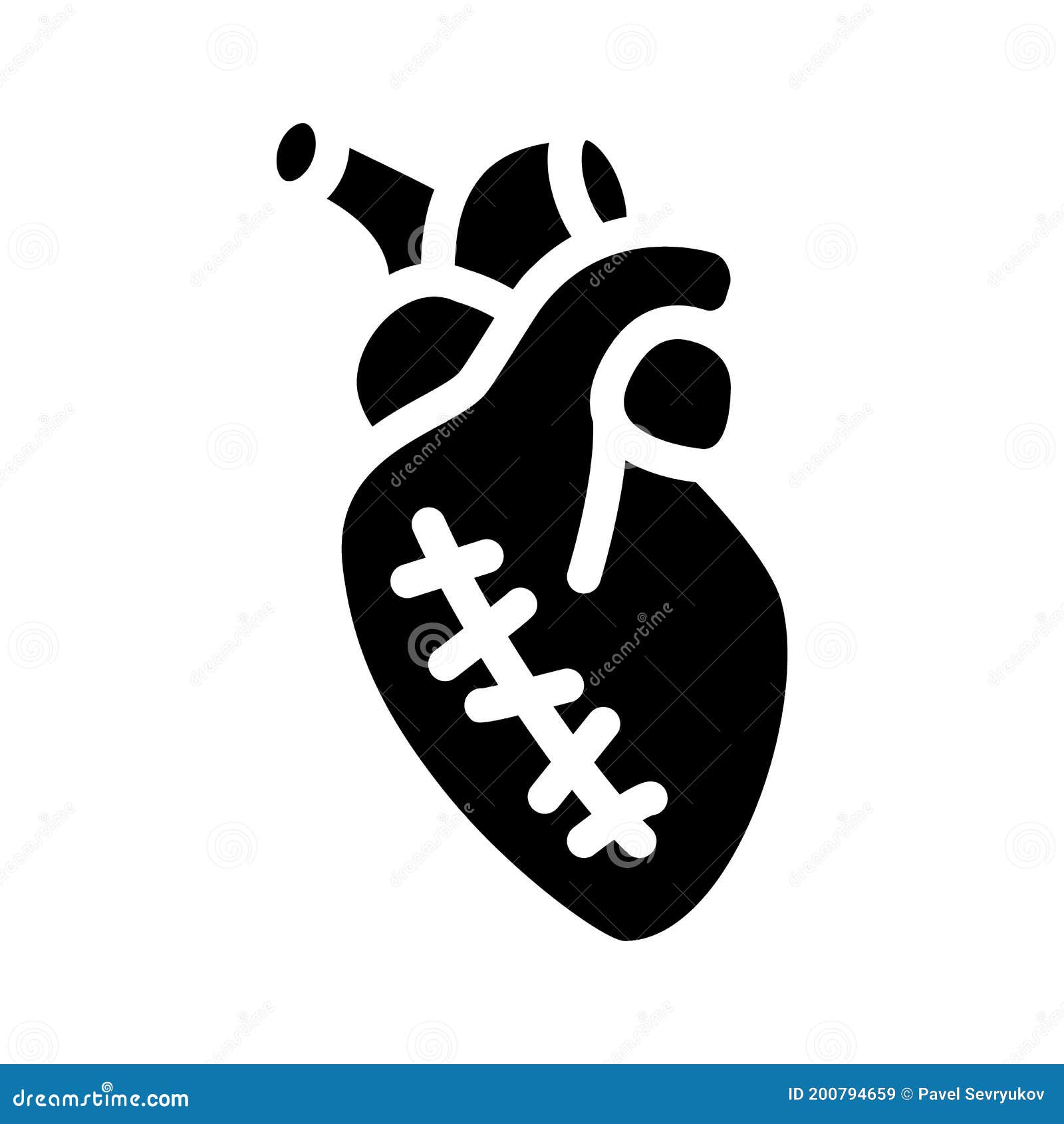 Heart Attack Operation Glyph Icon Vector Illustration Stock Vector ...