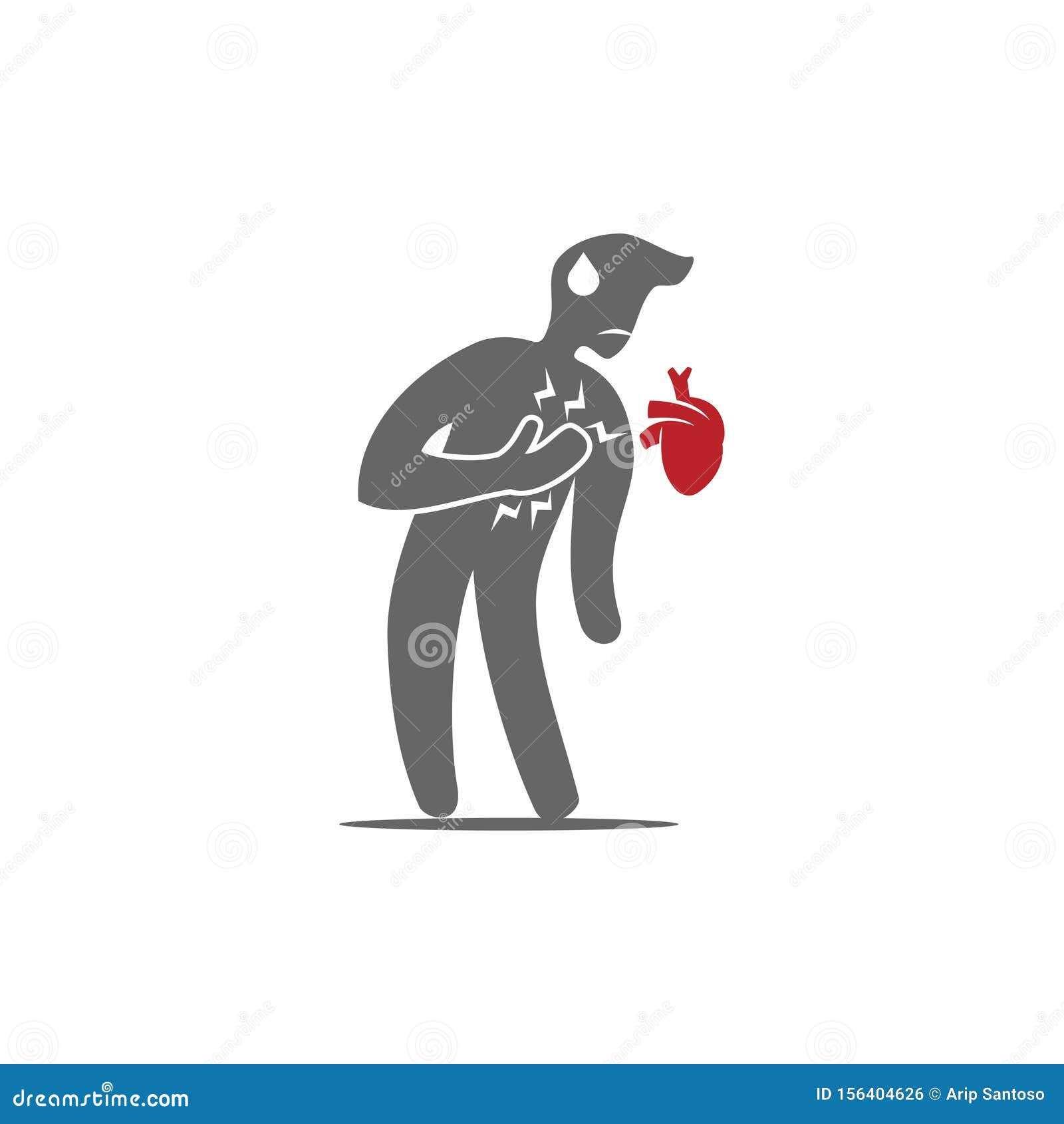 Heart Attack Risk Vector Logo Icon Design Illustration Stock Vector ...