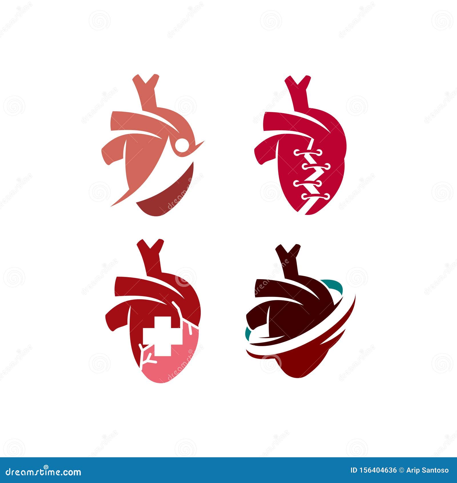 Heart Attack Risk Vector Logo Icon Design Illustration Stock Vector ...