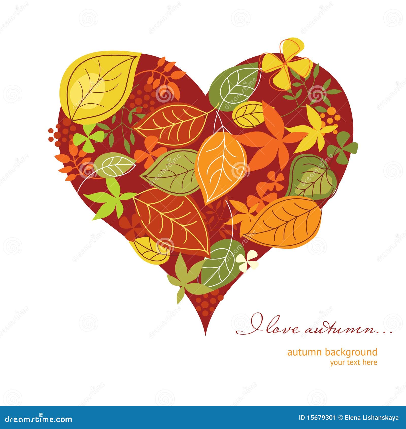 Autumn Leaves Composition Heart