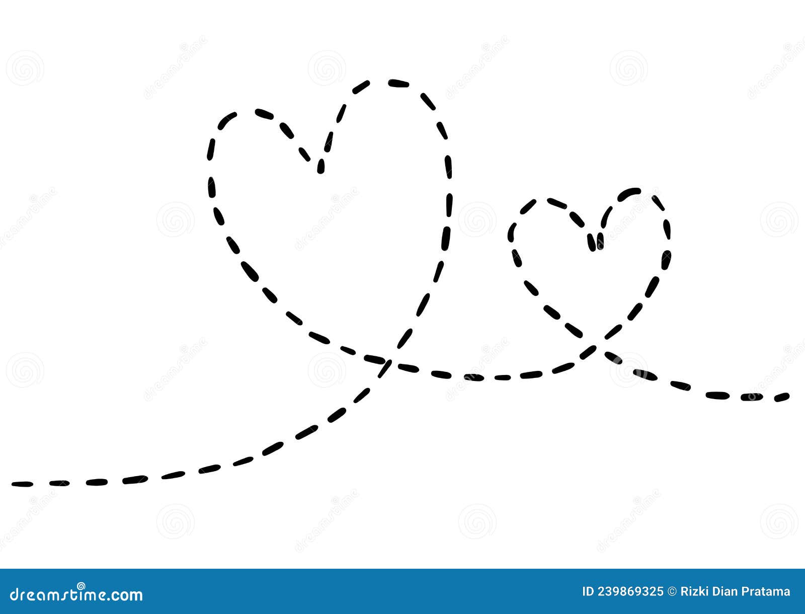 Heart Background in Dotted Line Style Stock Vector - Illustration of ...
