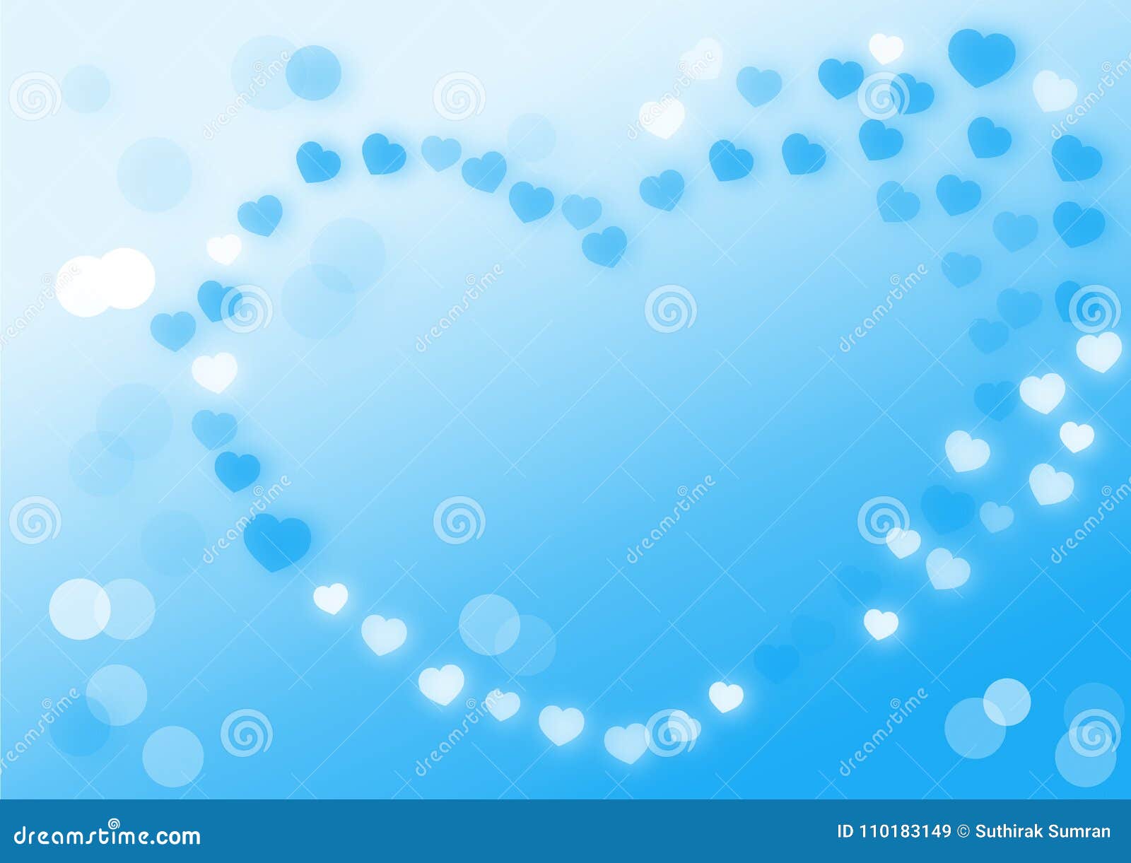 Heart Background Vector Illustration with Blue Gradient Stock Vector ...