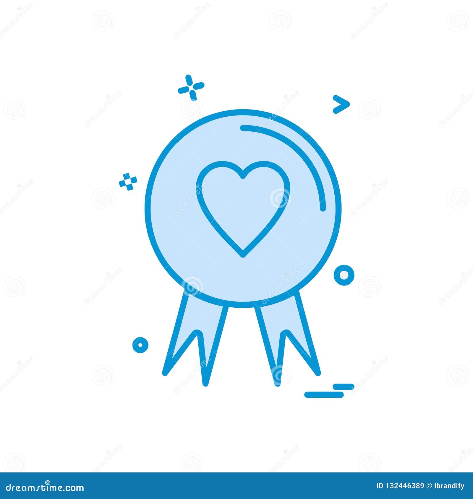 Heart Badge Icon Design Vector Stock Vector - Illustration of sticker ...