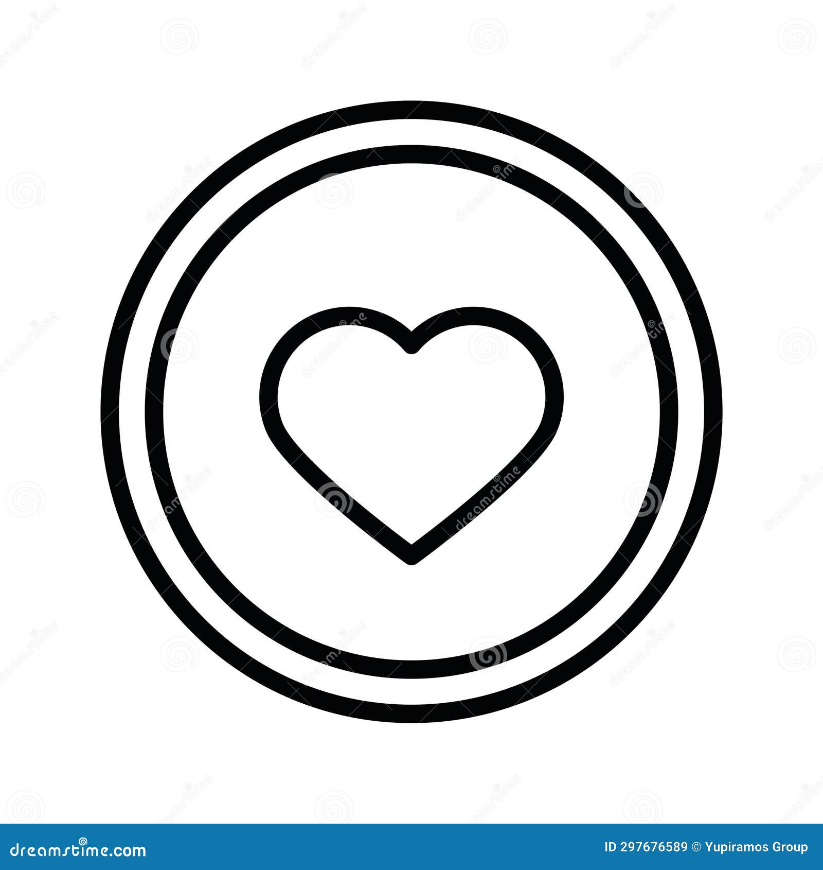 Heart badge icon stock vector. Illustration of love - 297676589