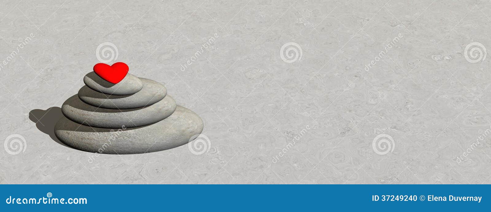 Heart in Balance - 3D Render Stock Illustration - Illustration of peace ...