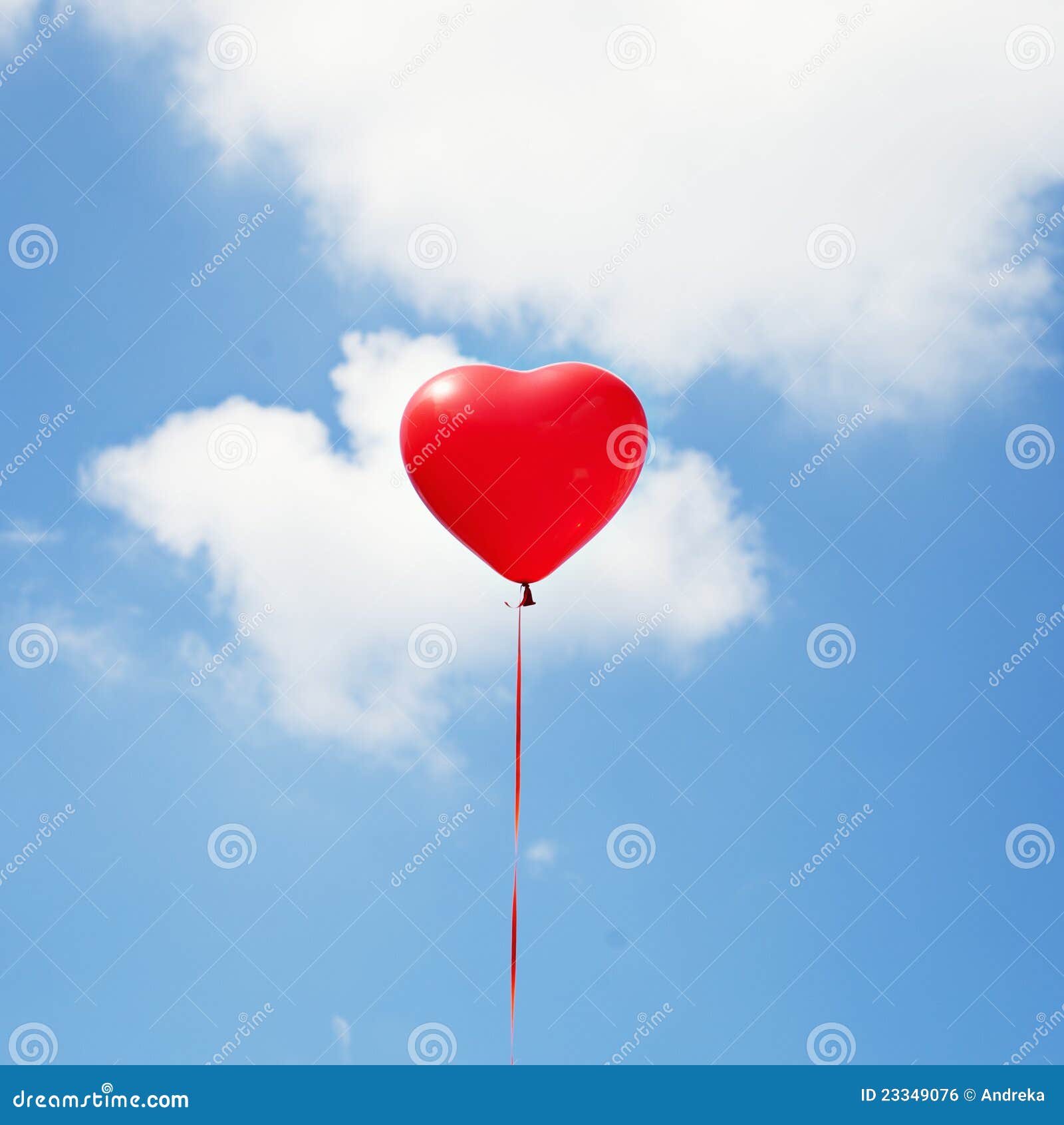 Heart balloon stock photo. Image of heart, abstract, clouds - 23349076