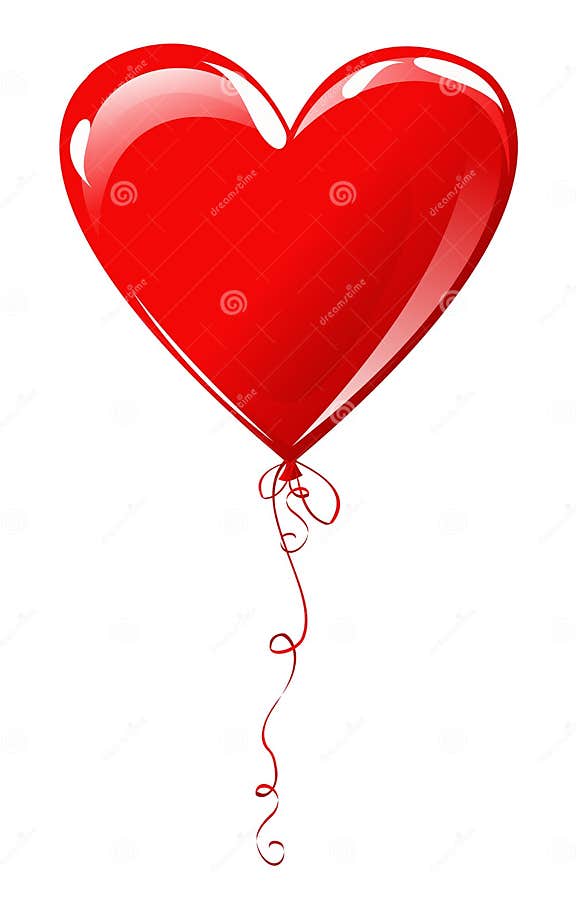 Heart balloon stock vector. Illustration of card, valentine - 3848958