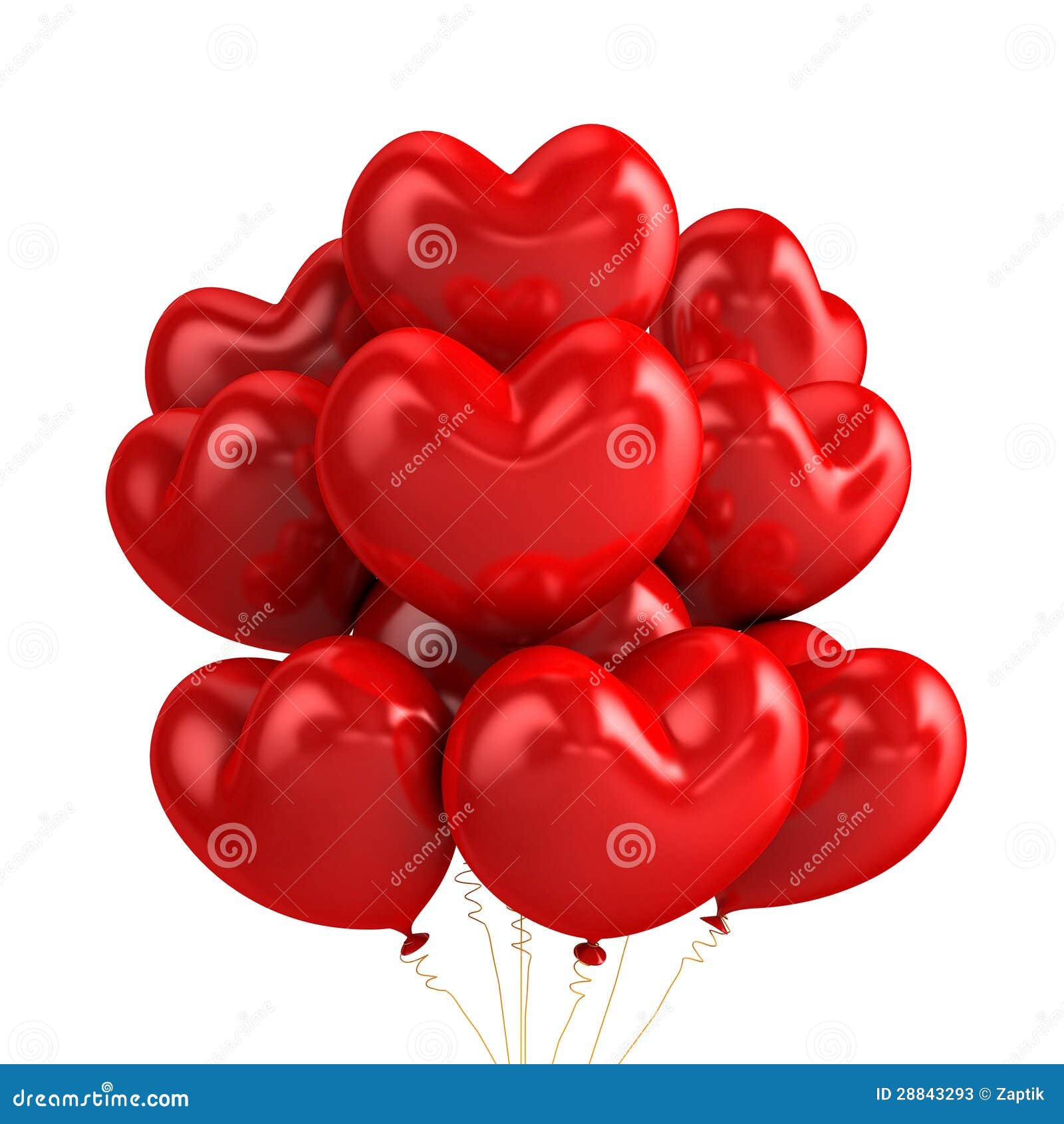Heart Balloons Border Background Vector Illustration | CartoonDealer ...