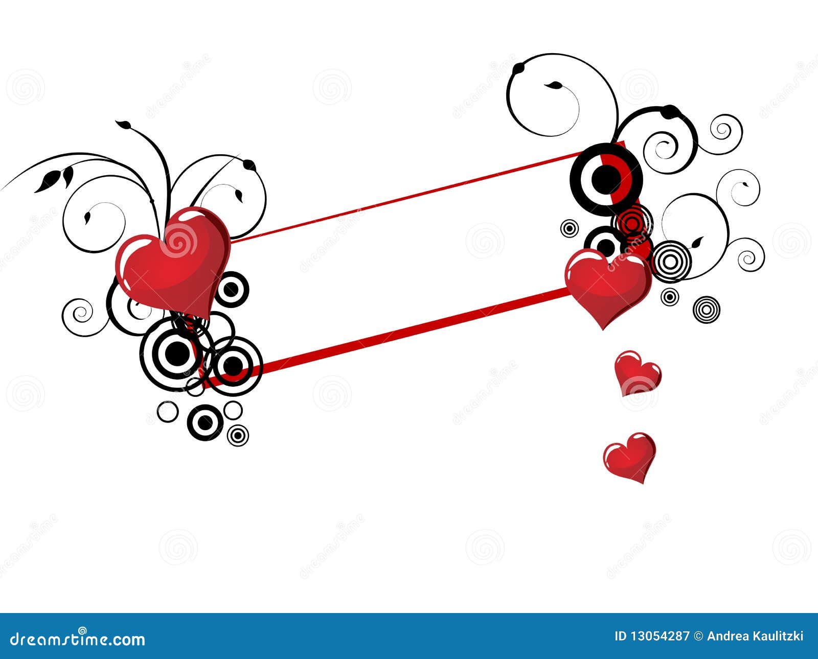 Heart banner stock vector. Illustration of clip, curve - 13054287