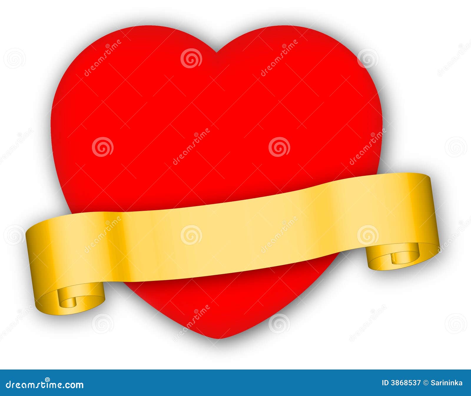 Heart with banner stock vector. Illustration of beloved - 3868537