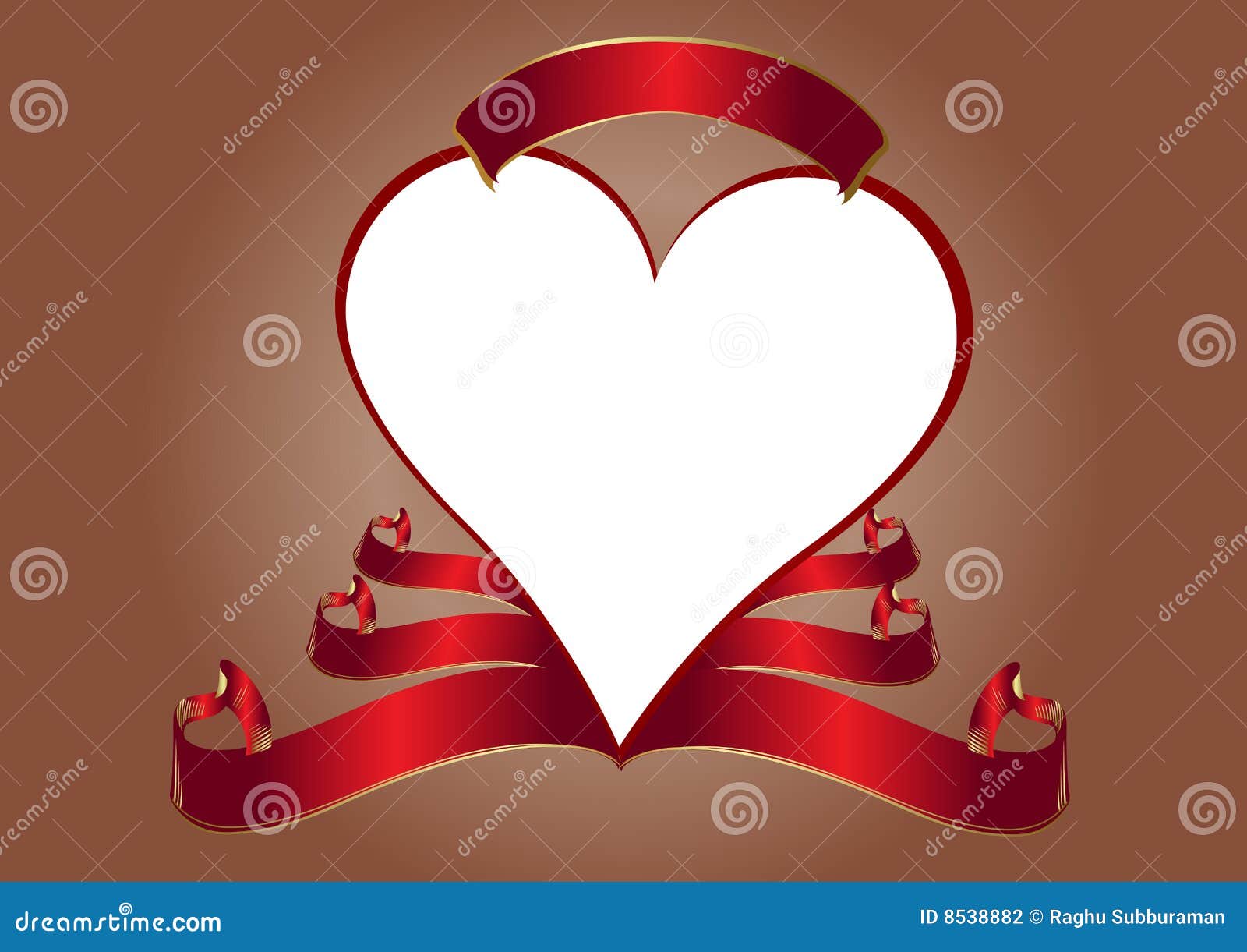Heart and banner stock vector. Illustration of heart, beauty - 8538882