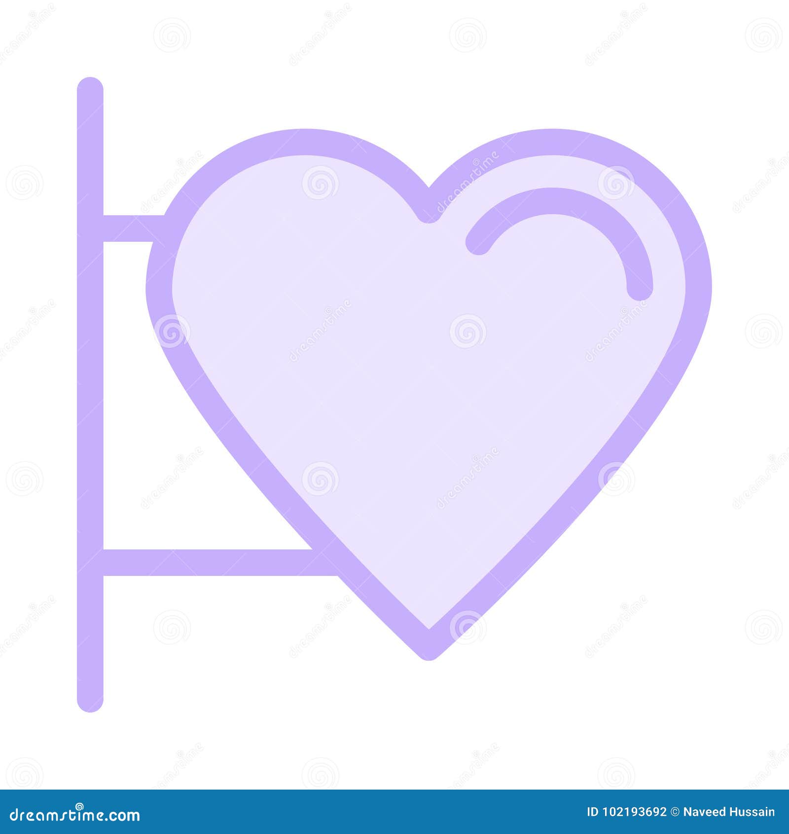 Heart banner Icon stock illustration. Illustration of icon - 102193692