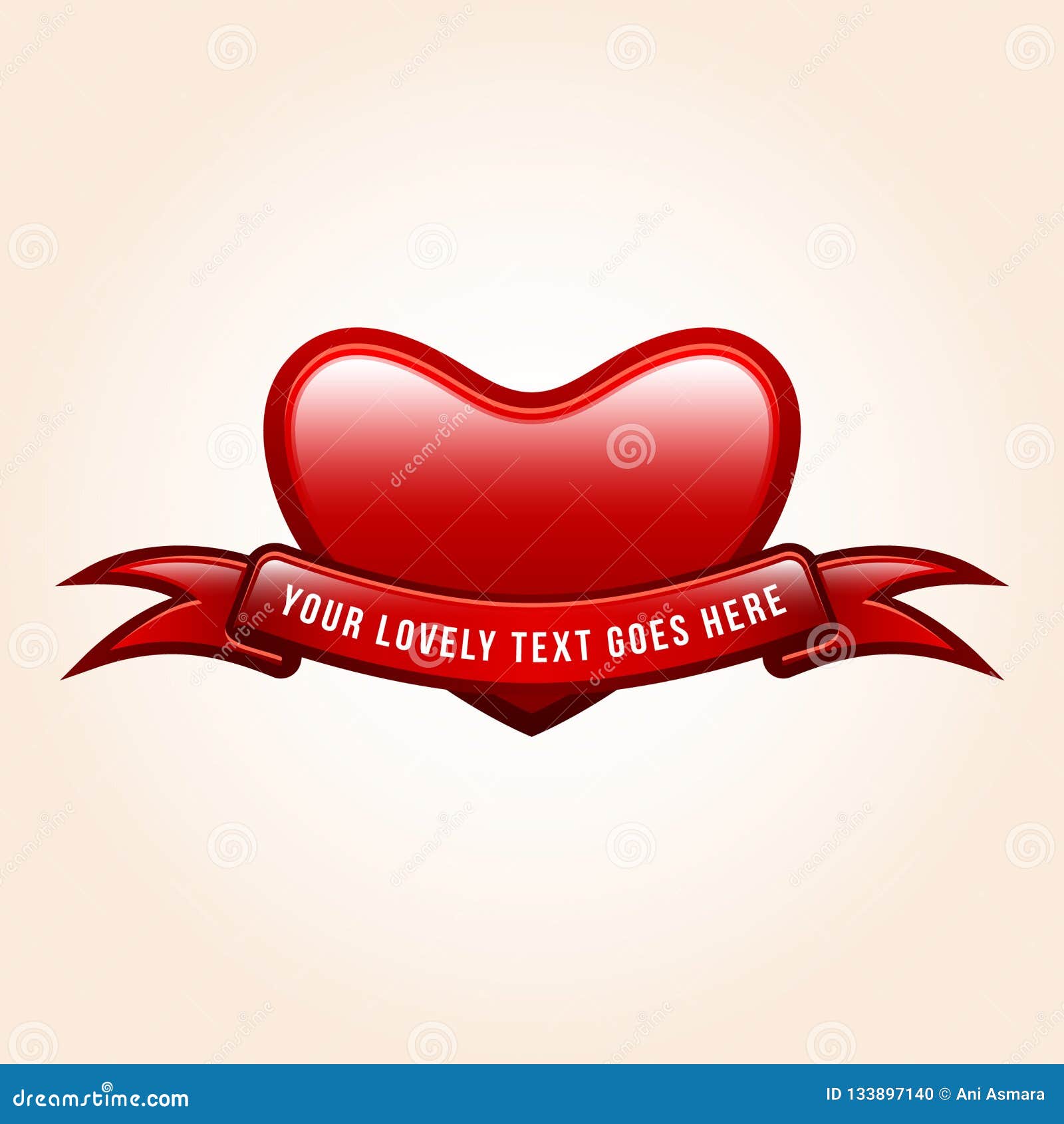 Heart Banner Vector stock vector. Illustration of partnership - 133897140