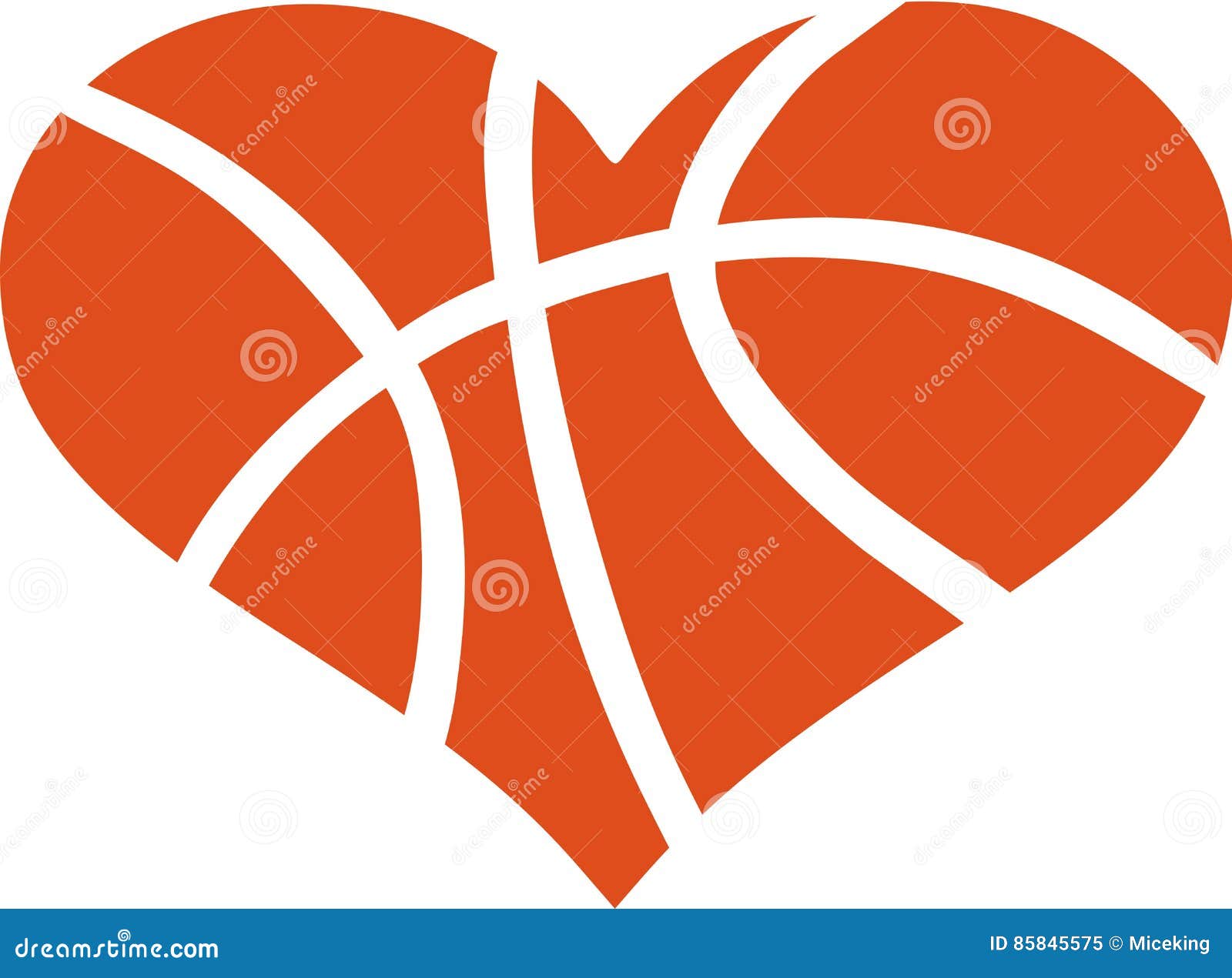 Heart with Basketball Pattern Stock Vector - Illustration of pattern ...