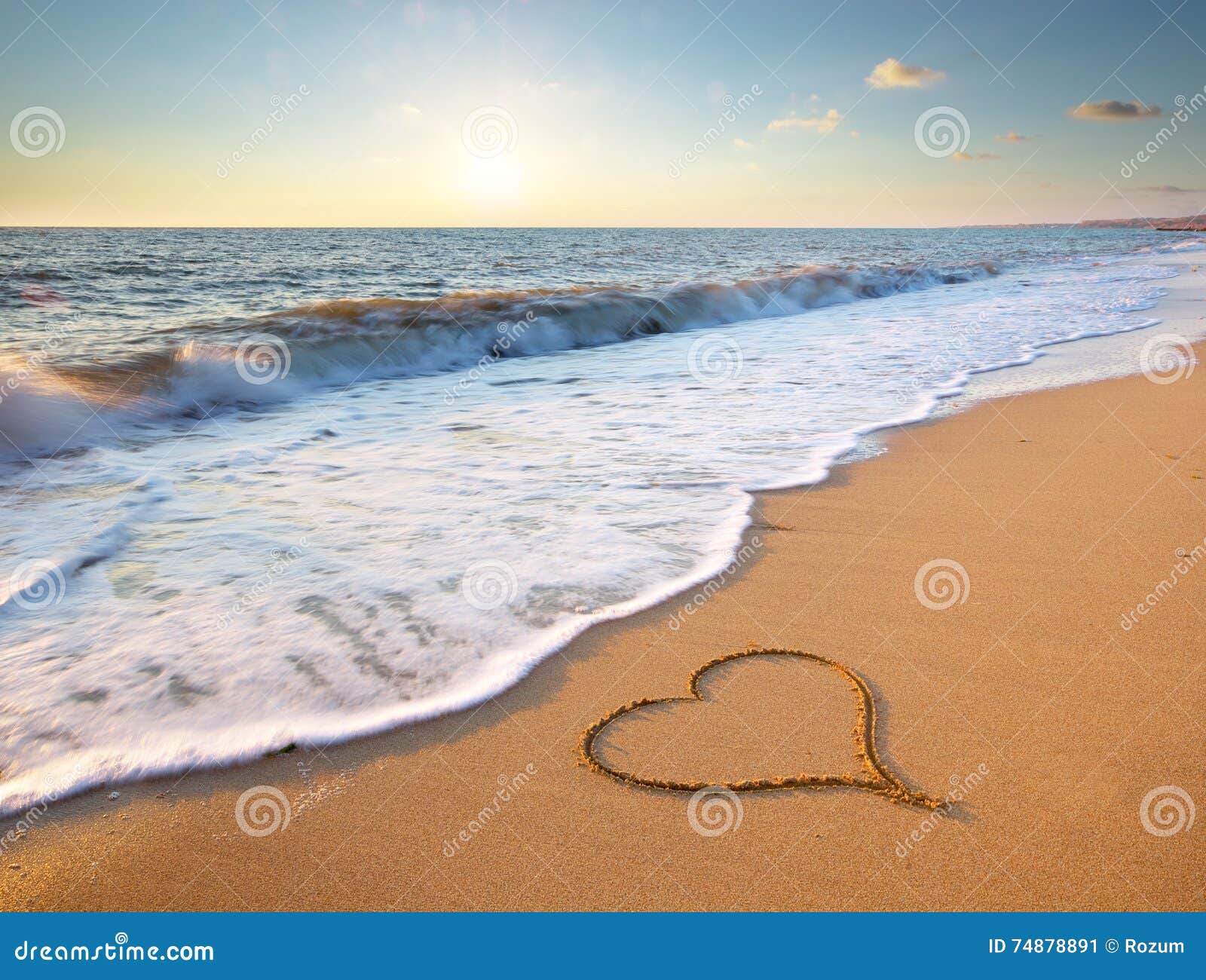 Heart on beach. stock image. Image of beauty, shape, concept - 74878891
