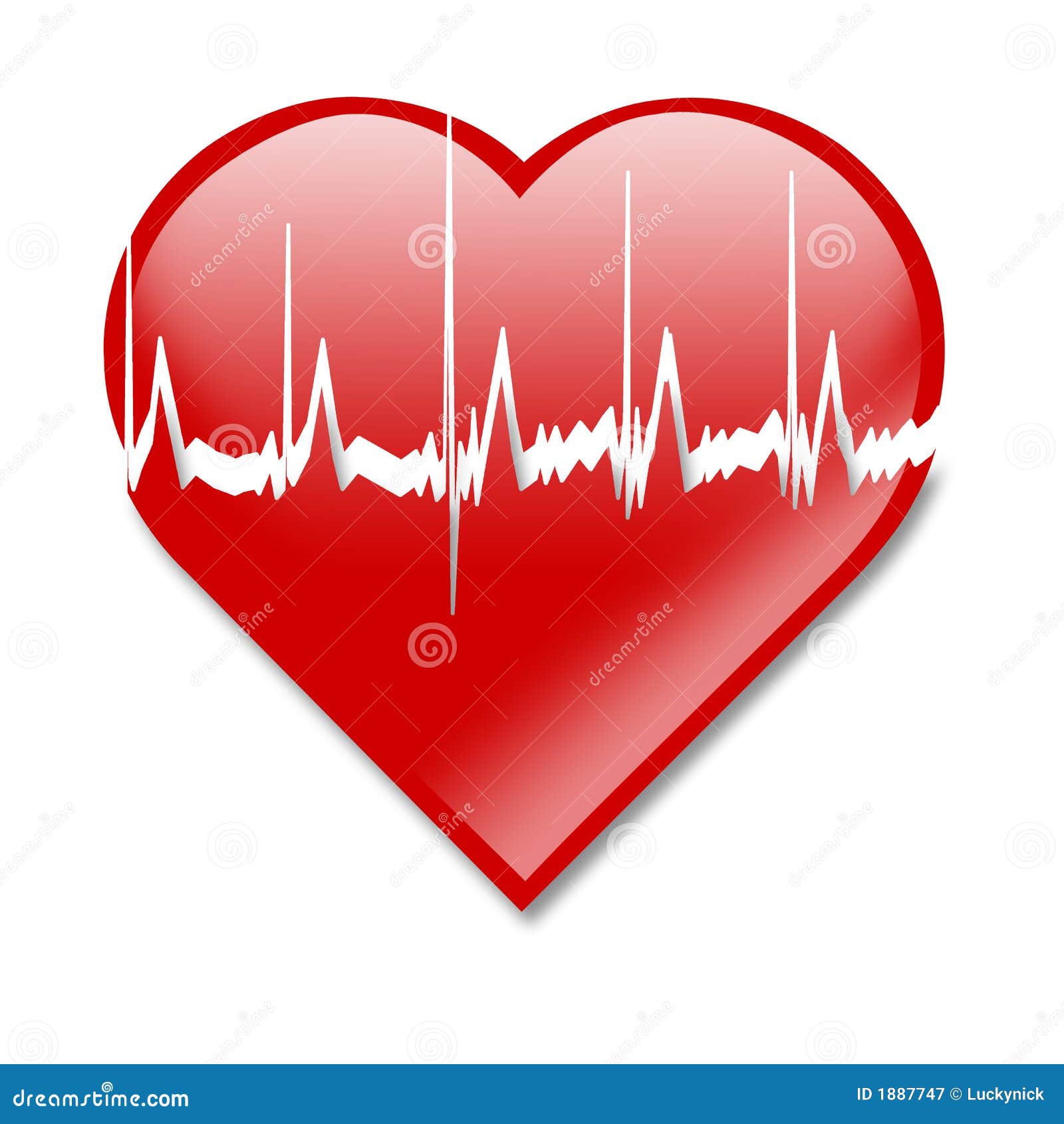 Heart beat stock illustration. Image of heartbeat, cardiology - 1887747