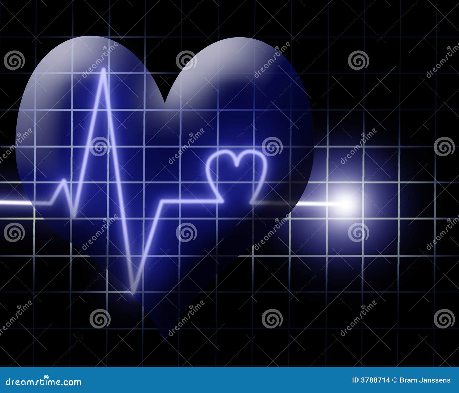Heart beat stock illustration. Illustration of frequency - 3788714