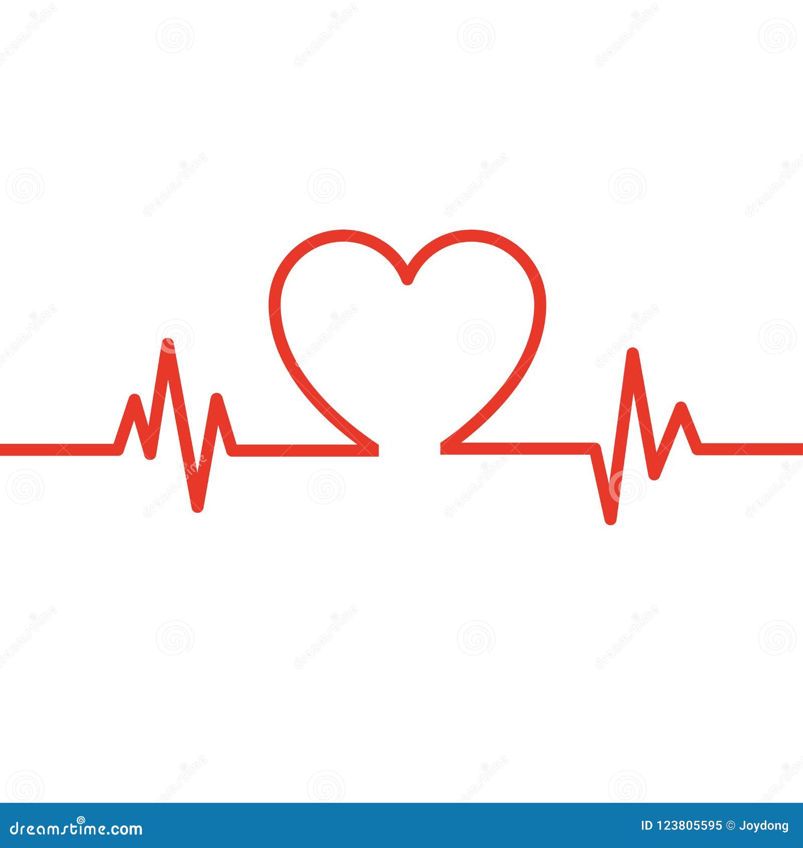 Heart Beat Cardiogram Cardiac Cycle Medical Icon Stock Vector