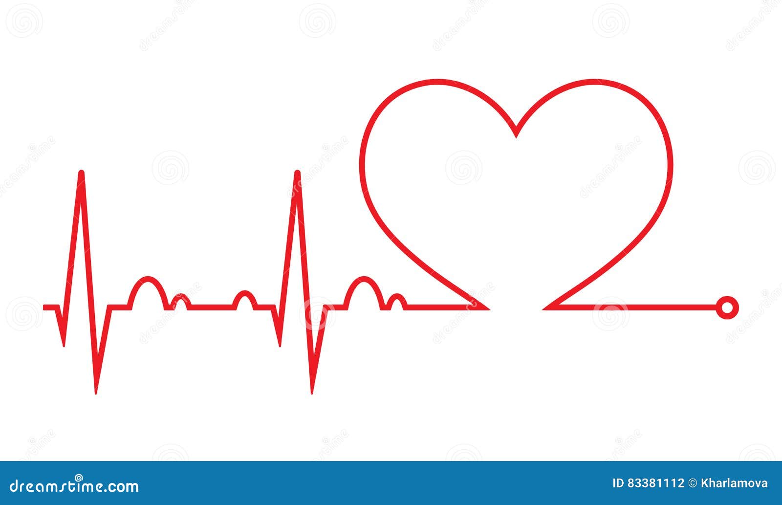 Heart Beat Cardiogram Cardiac Cycle Medical Icon Stock Vector