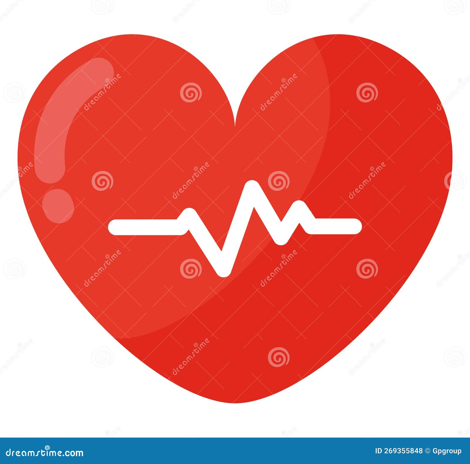 Heart beat design stock vector. Illustration of romantic - 269355848
