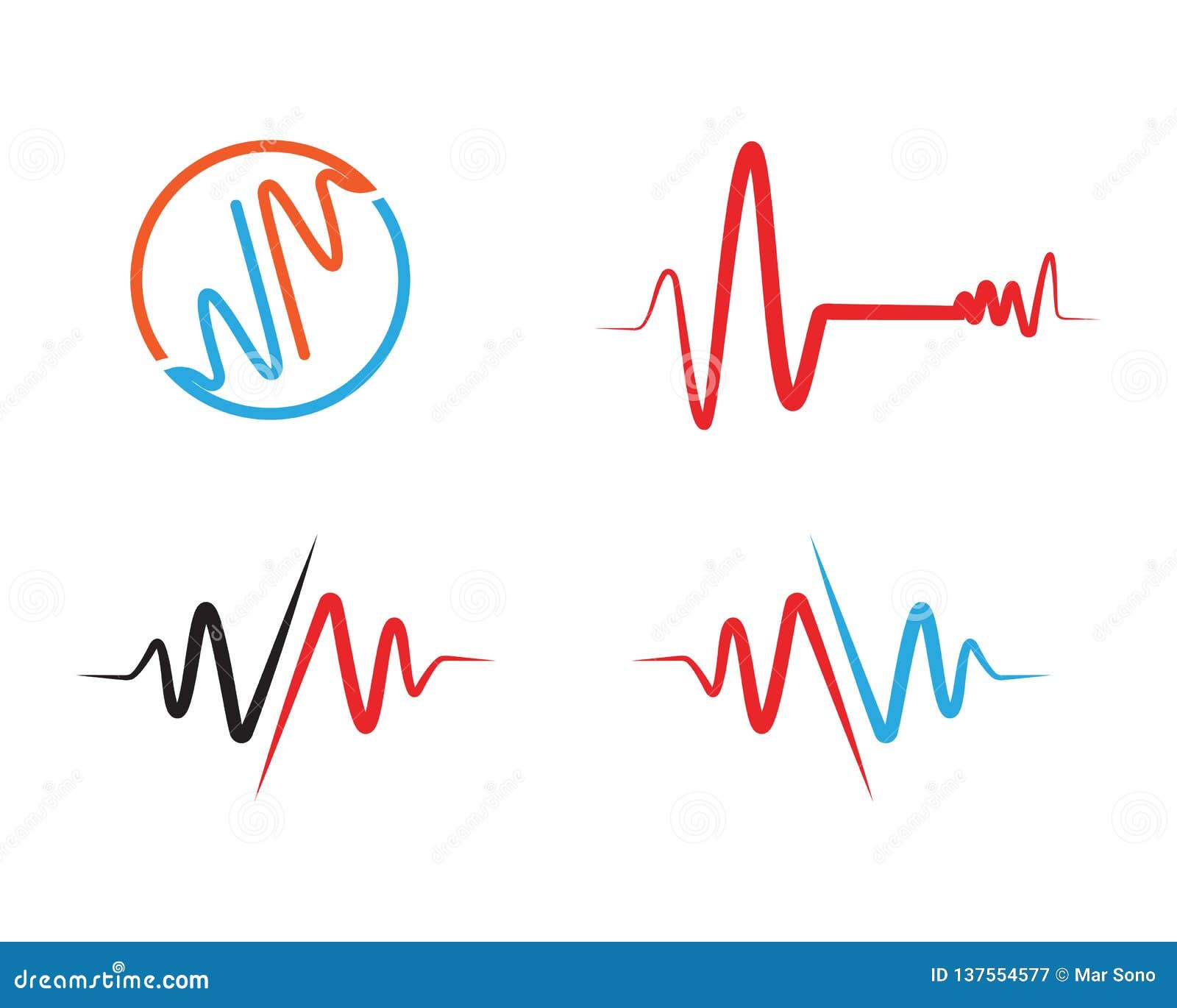 Heart Beat Hospital Line Logo Vectors Stock Vector - Illustration of ...
