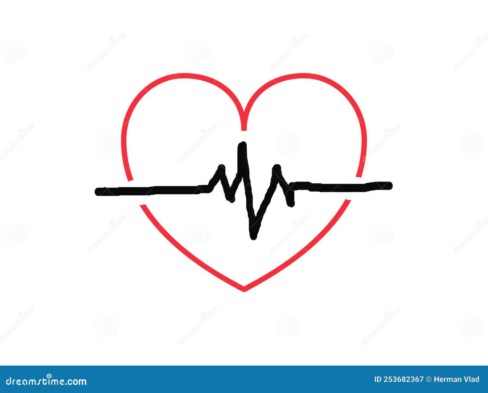 Heart Beat Icon Illustration. Heart Illustration Stock Illustration ...