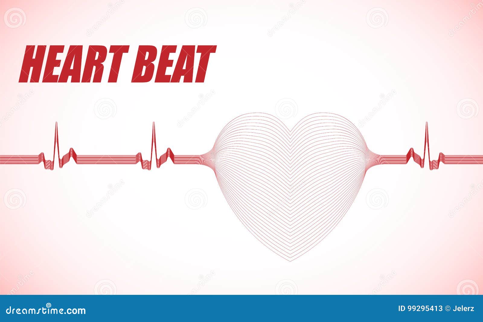 Heart Beat Illustration. Blend Lines Effect Stock Illustration ...