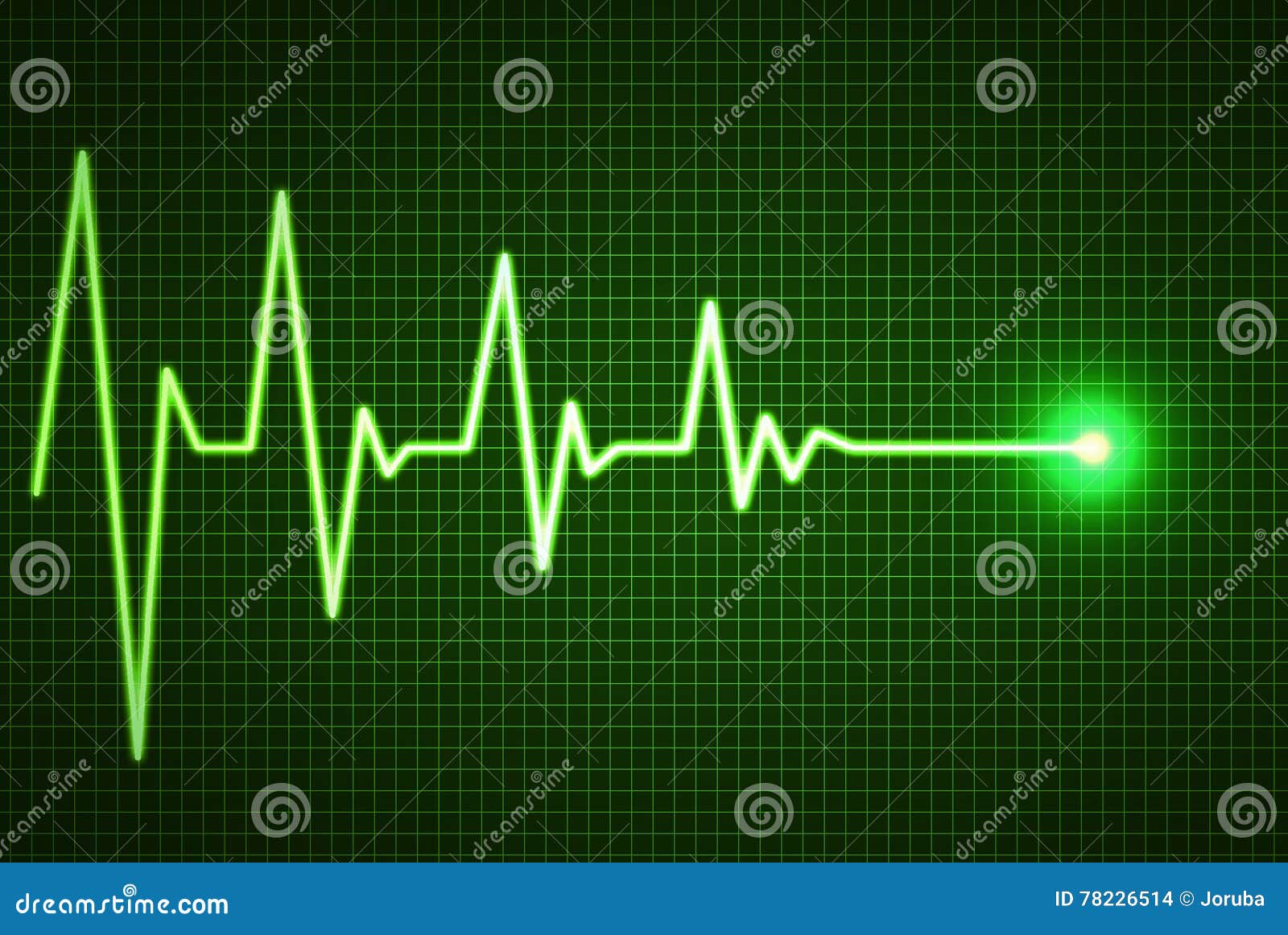 Heart Beat Line End of Life Stock Illustration - Illustration of ...