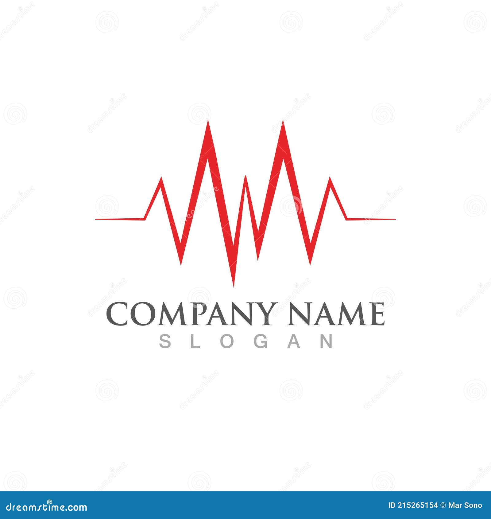 Heart Beat Line Logo Health Vector Image Stock Vector - Illustration of ...