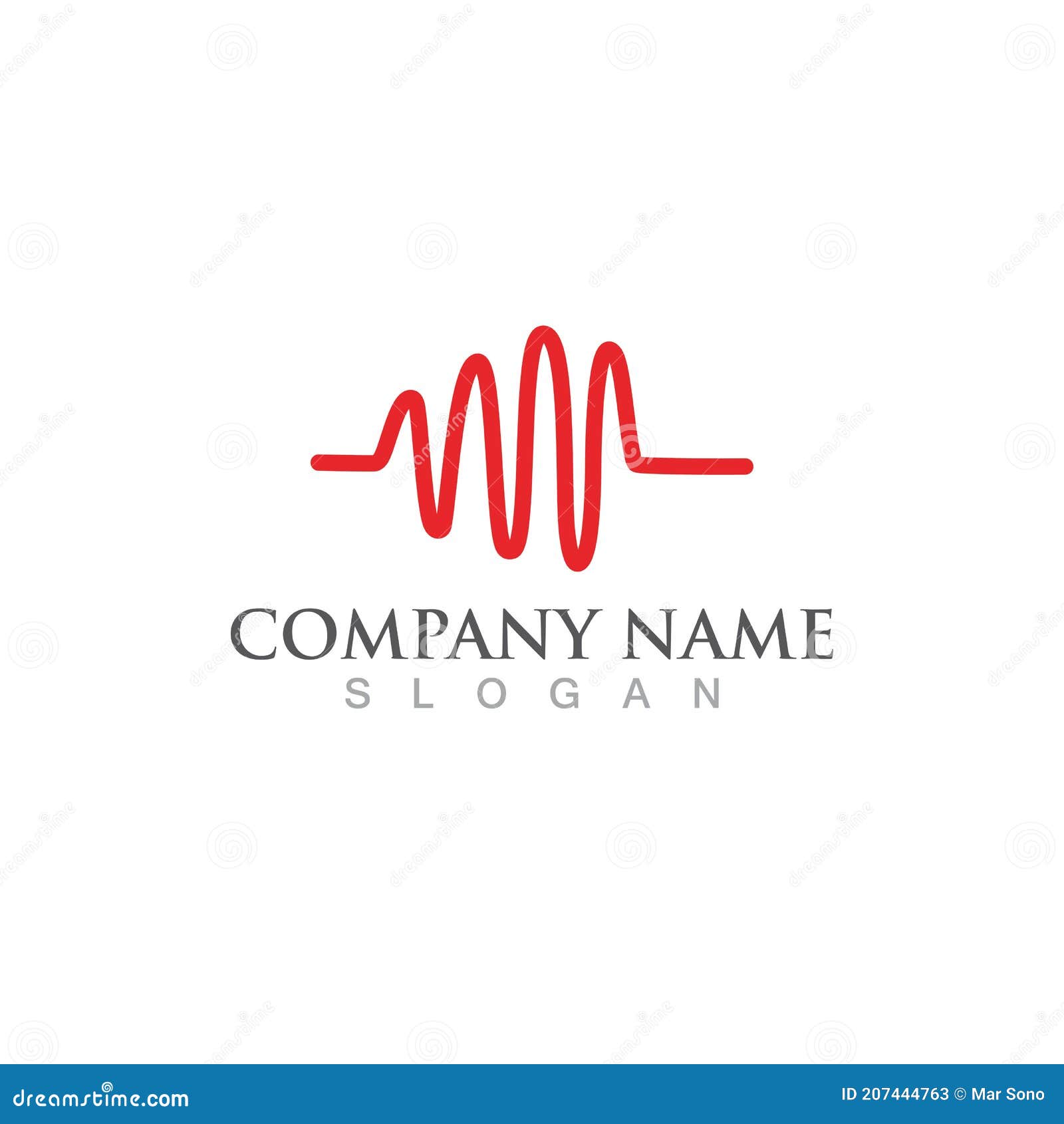 Heart Beat Line Logo and Symbol Vector Image Stock Vector ...