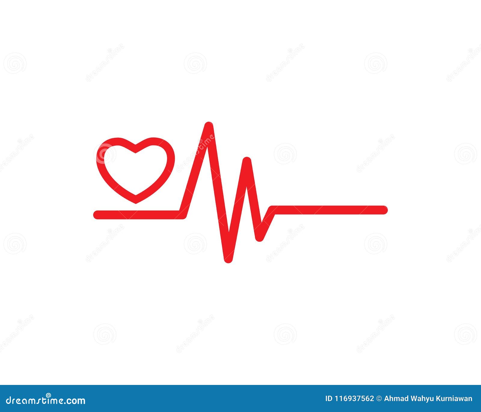 Heart beat line vector stock vector. Illustration of hospital - 116937562