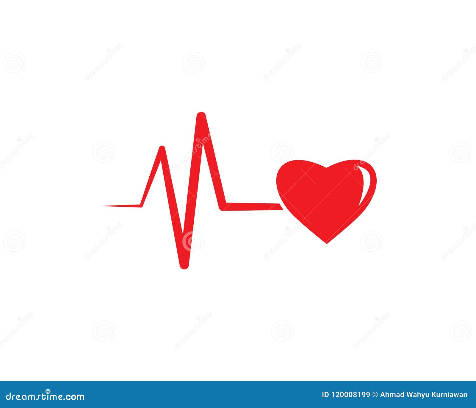 Heart Beat Diagram. ECG Electrocardiogram Chart. Red Cardiac Rhythm ...