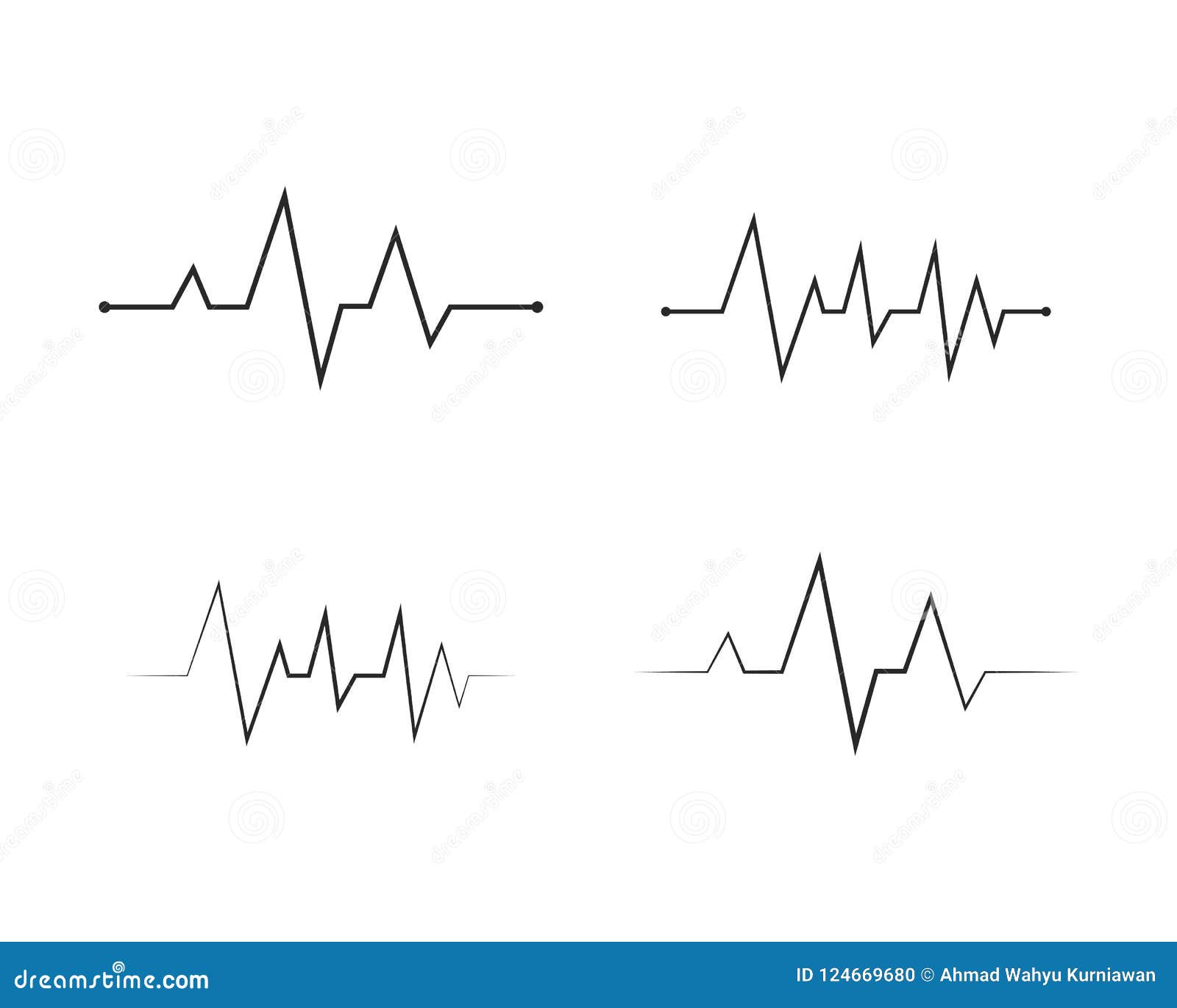 Heart beat line vector stock vector. Illustration of medicine - 124669680