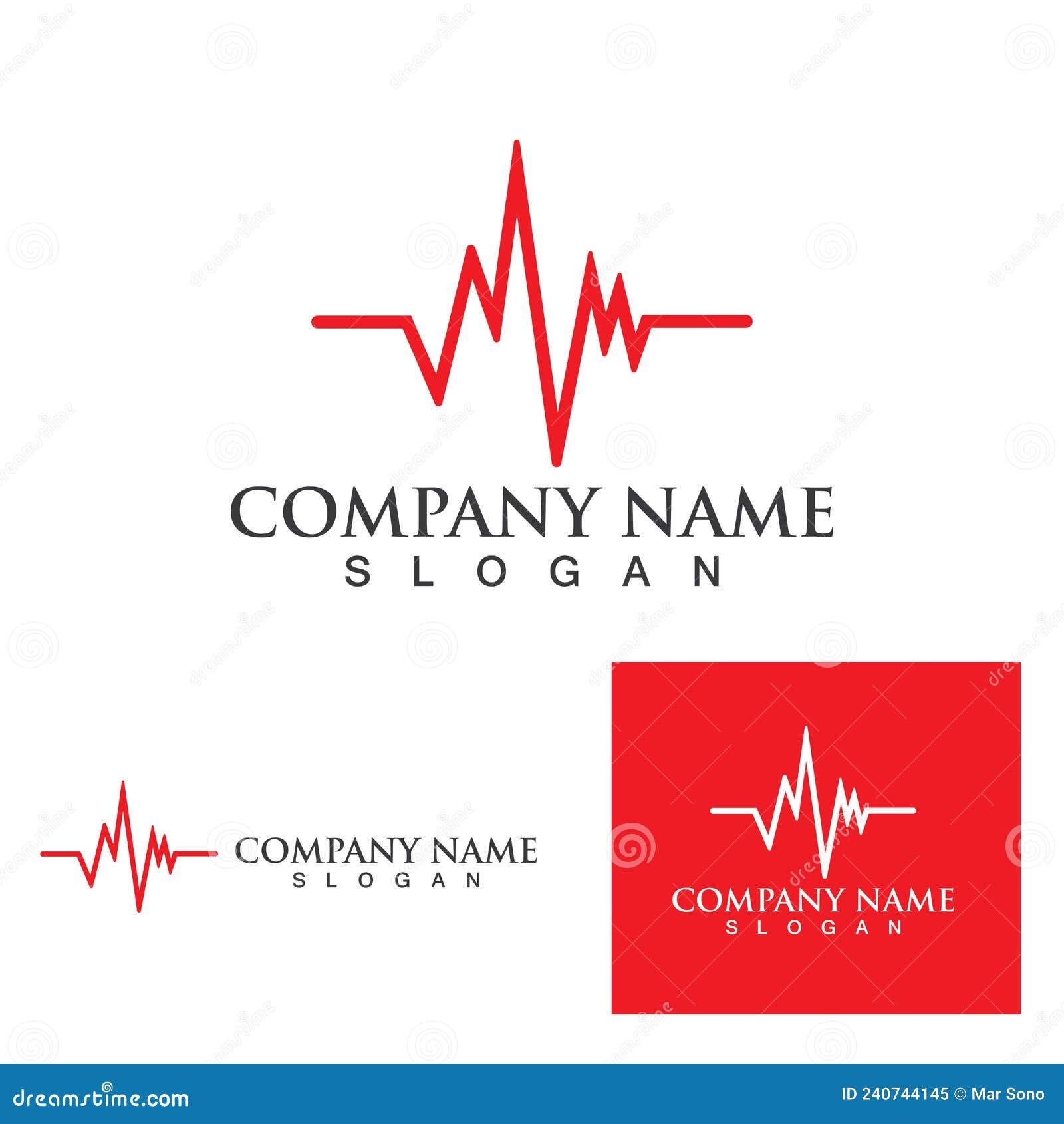 Heart Beat Logo and Symbol Vector Image Stock Vector - Illustration of ...